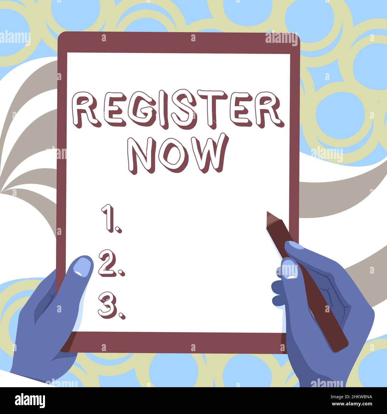 Text showing inspiration Register Now. Internet Concept Name in an ...