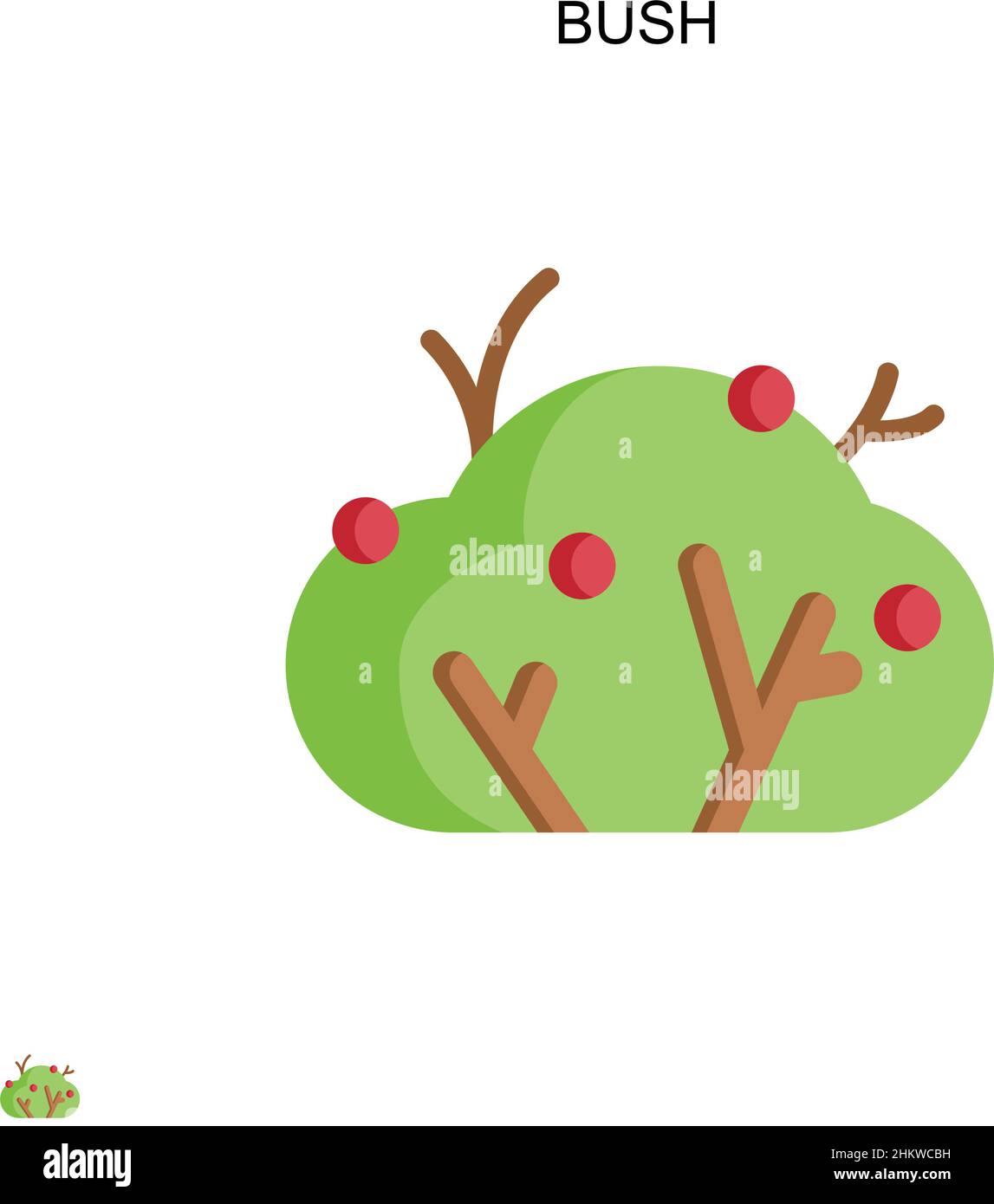 Bush Simple vector icon. Illustration symbol design template for web ...
