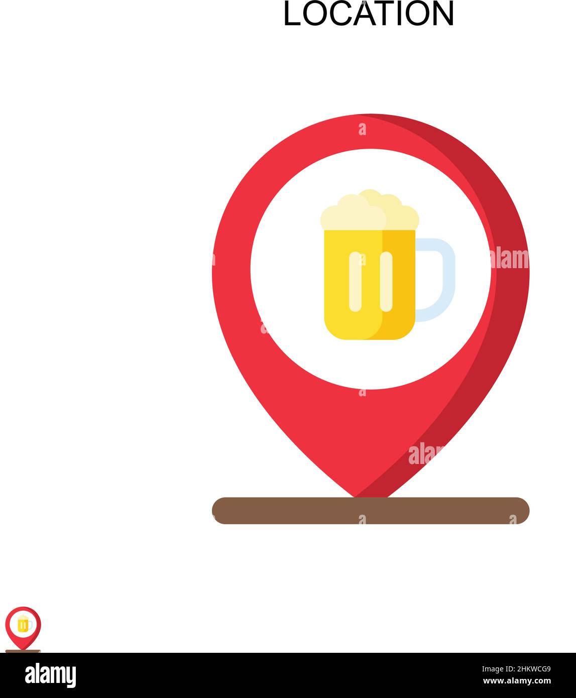 Location Simple vector icon. Illustration symbol design template for ...