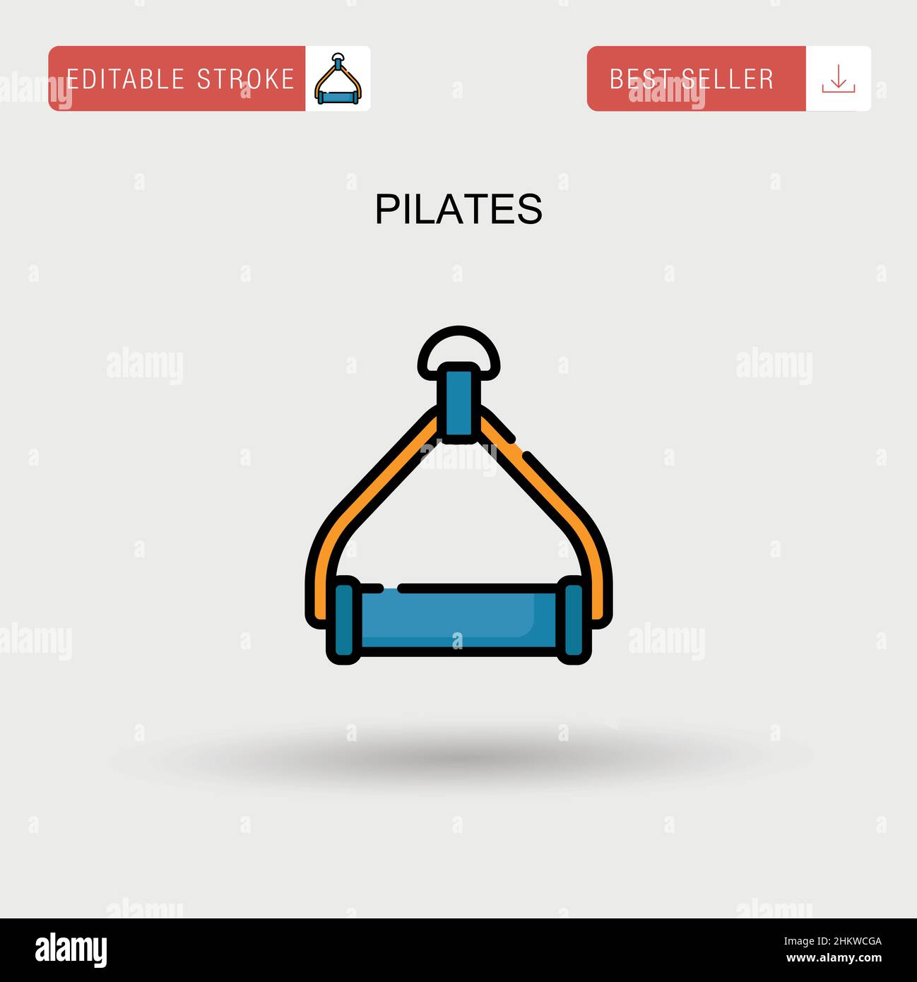 Pilates Simple vector icon Stock Vector Image & Art - Alamy