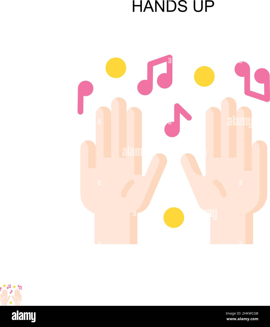 Hands up Simple vector icon. Illustration symbol design template for ...