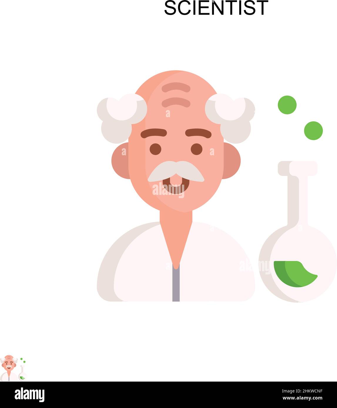 Scientist Simple vector icon. Illustration symbol design template for ...