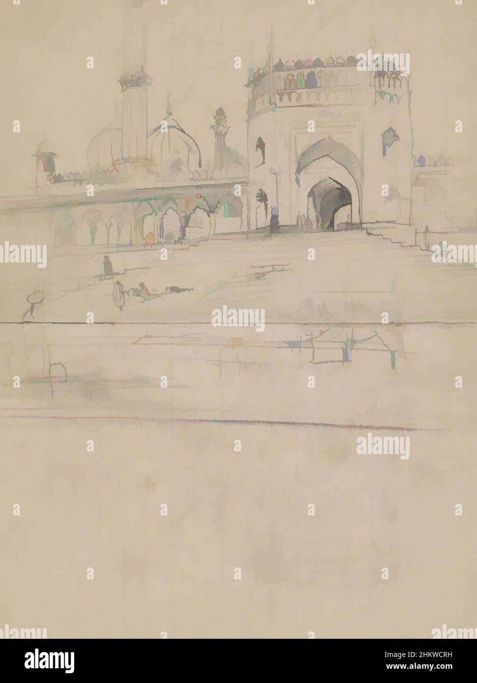 Art inspired by Jama Masjid Mosque in Delhi. Delhi, Classic works ...