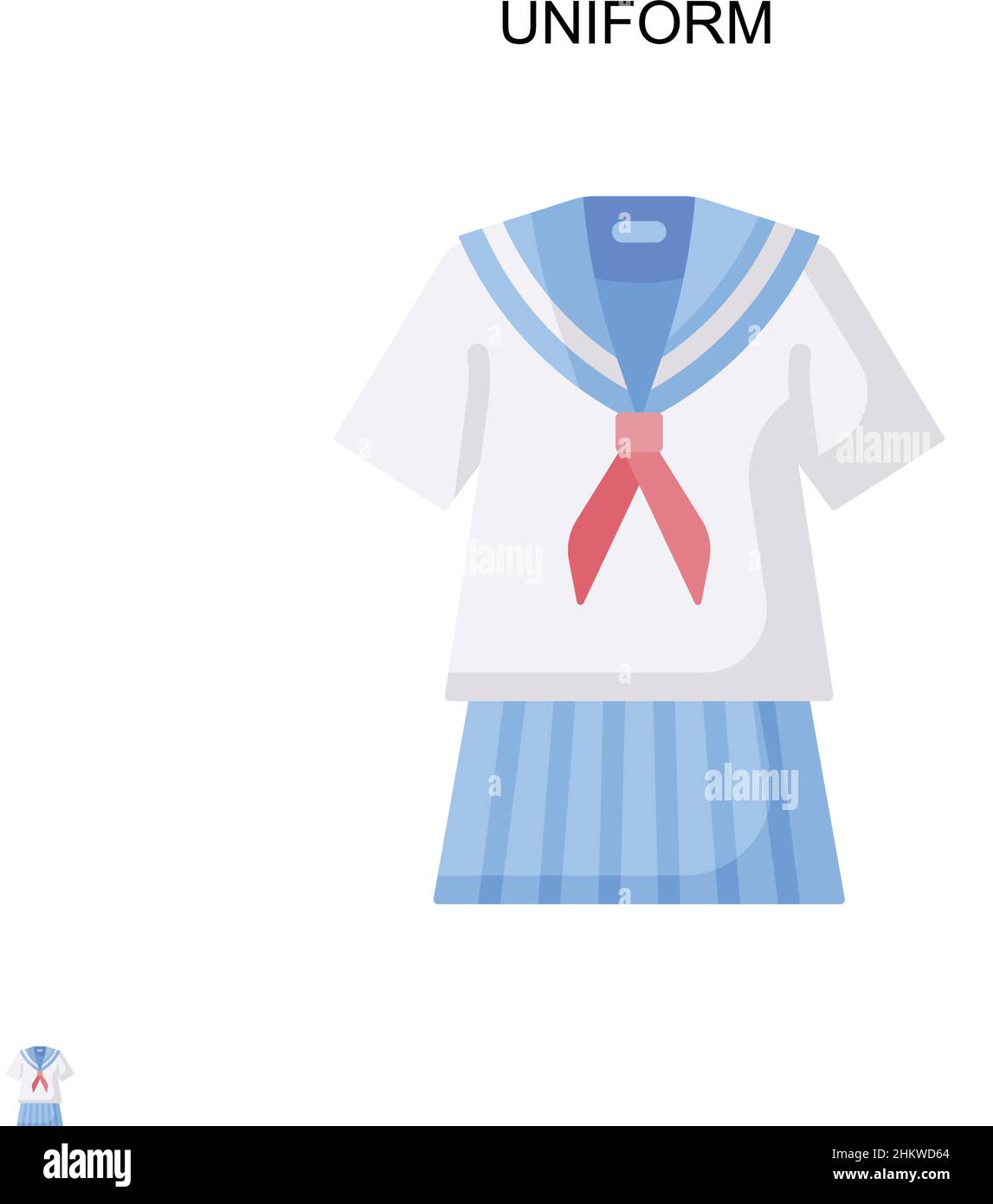 Uniform Simple vector icon. Illustration symbol design template for web ...