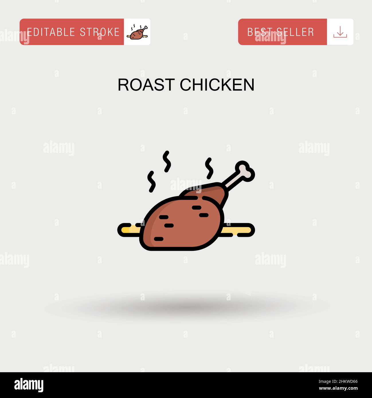 Roasted turkey chicken dish Stock Vector Images - Alamy