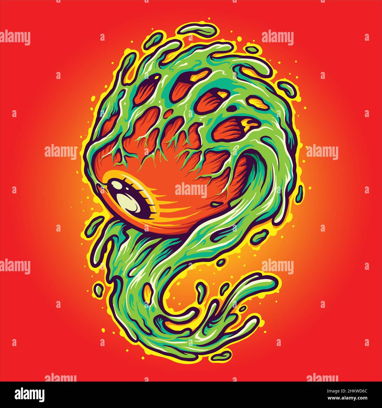 One Eye Monster Melt Halloween Vector illustrations for your work Logo ...