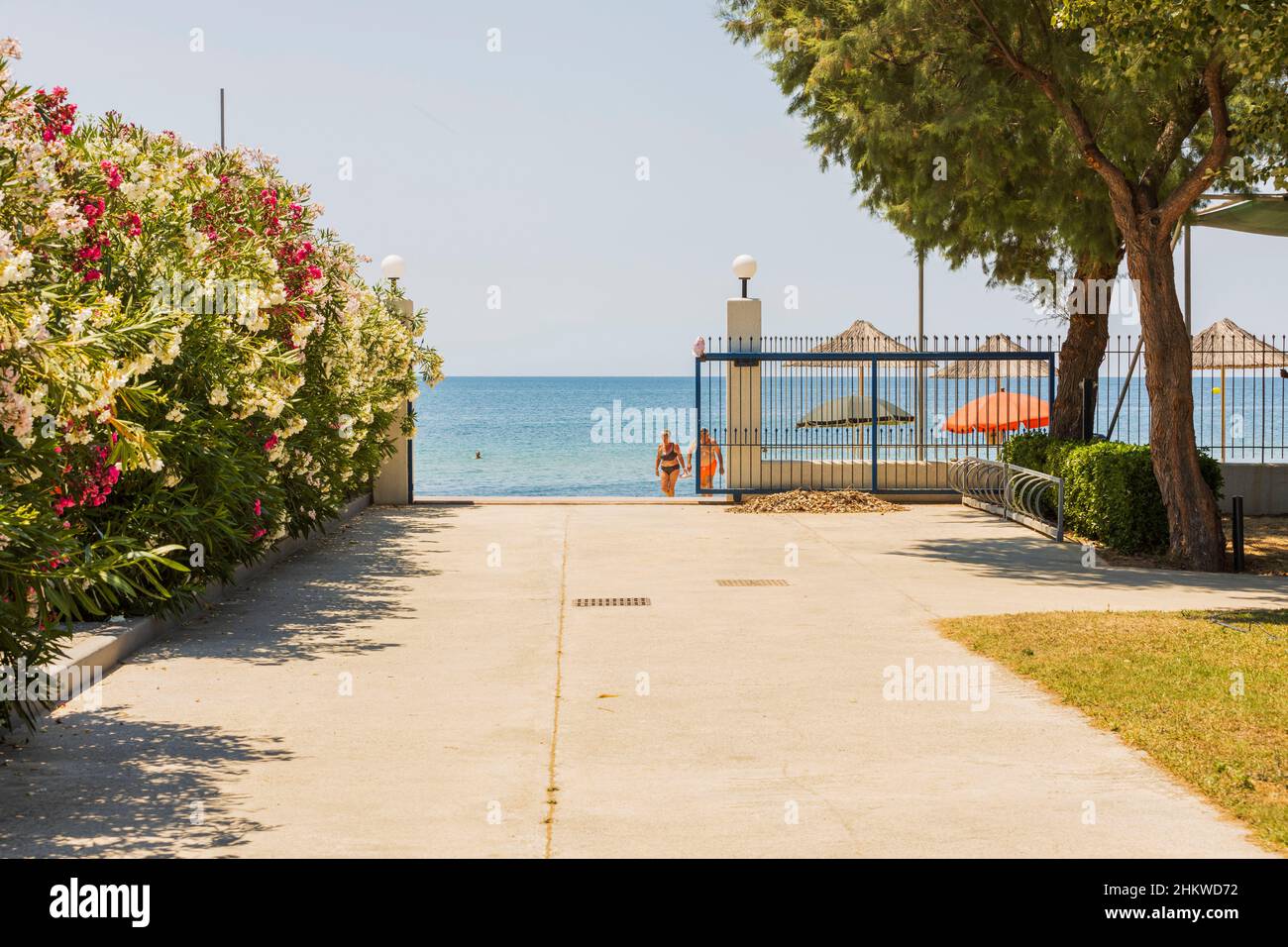 Wonderful view of a natural park with a natural wall of colorful ...