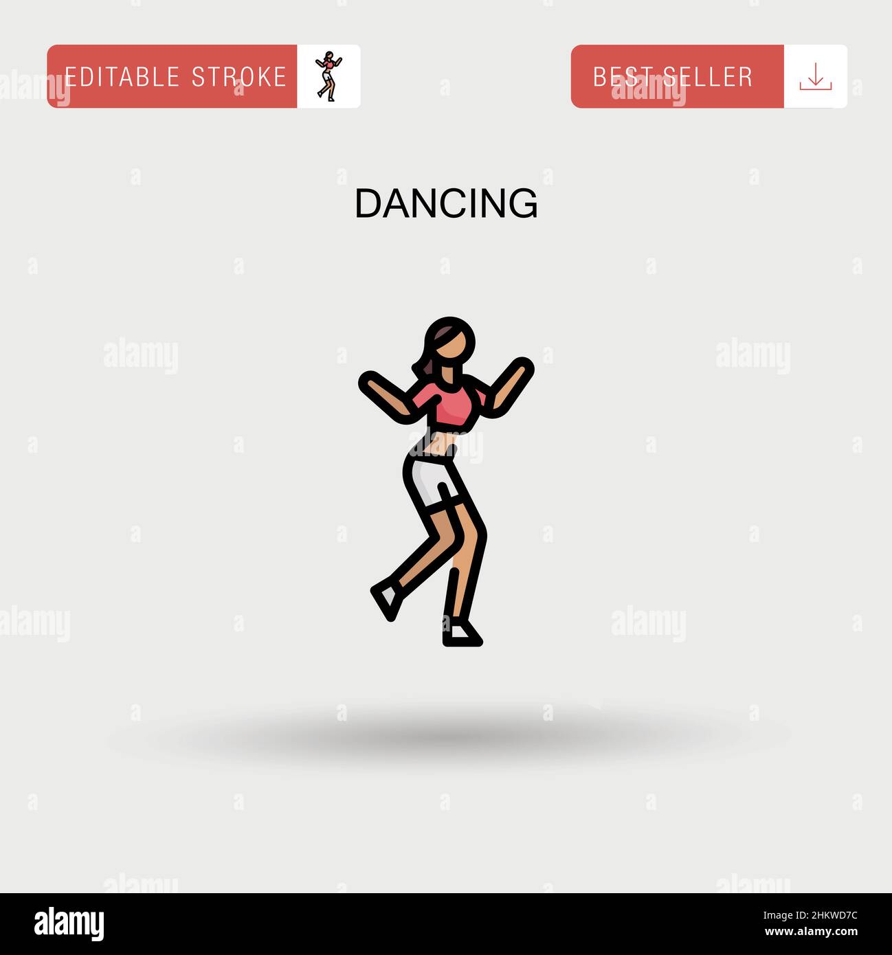 Dancing Simple vector icon Stock Vector Image & Art - Alamy