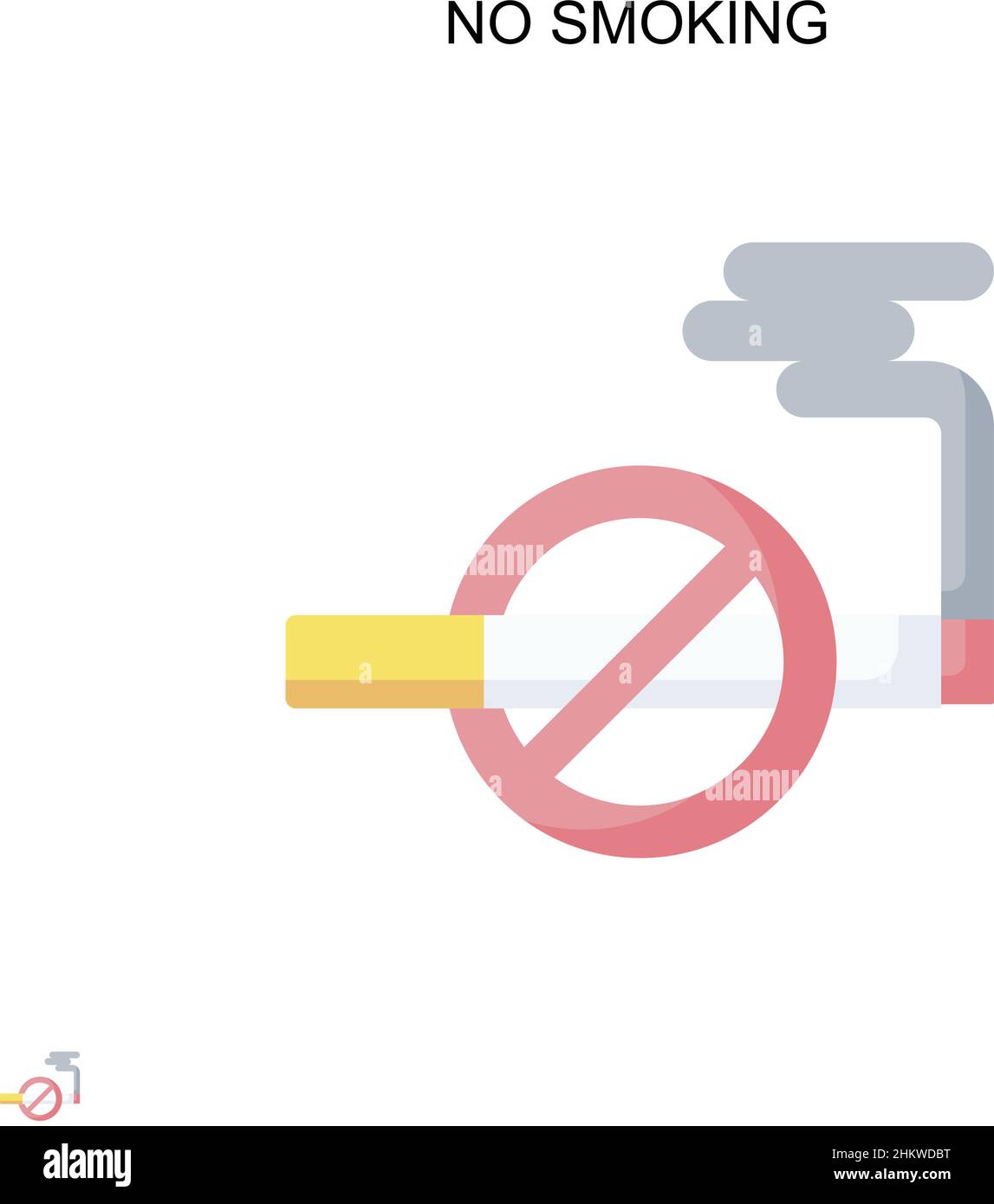 No smoking Simple vector icon. Illustration symbol design template for ...