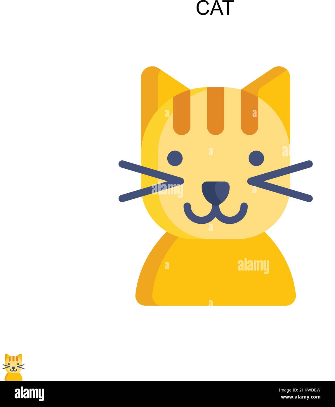 Cat Simple vector icon. Illustration symbol design template for web ...