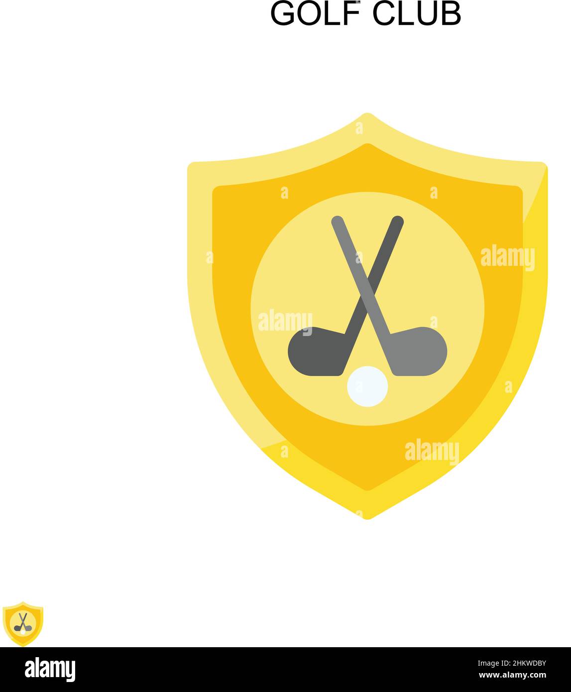 Golf club Simple vector icon. Illustration symbol design template for ...