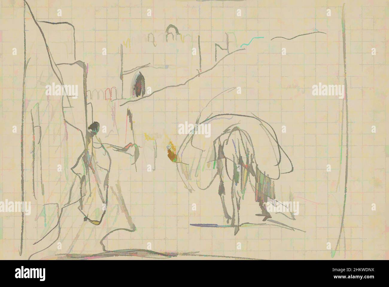 Art inspired by Street with a pack mule Tunis, Classic works modernized ...