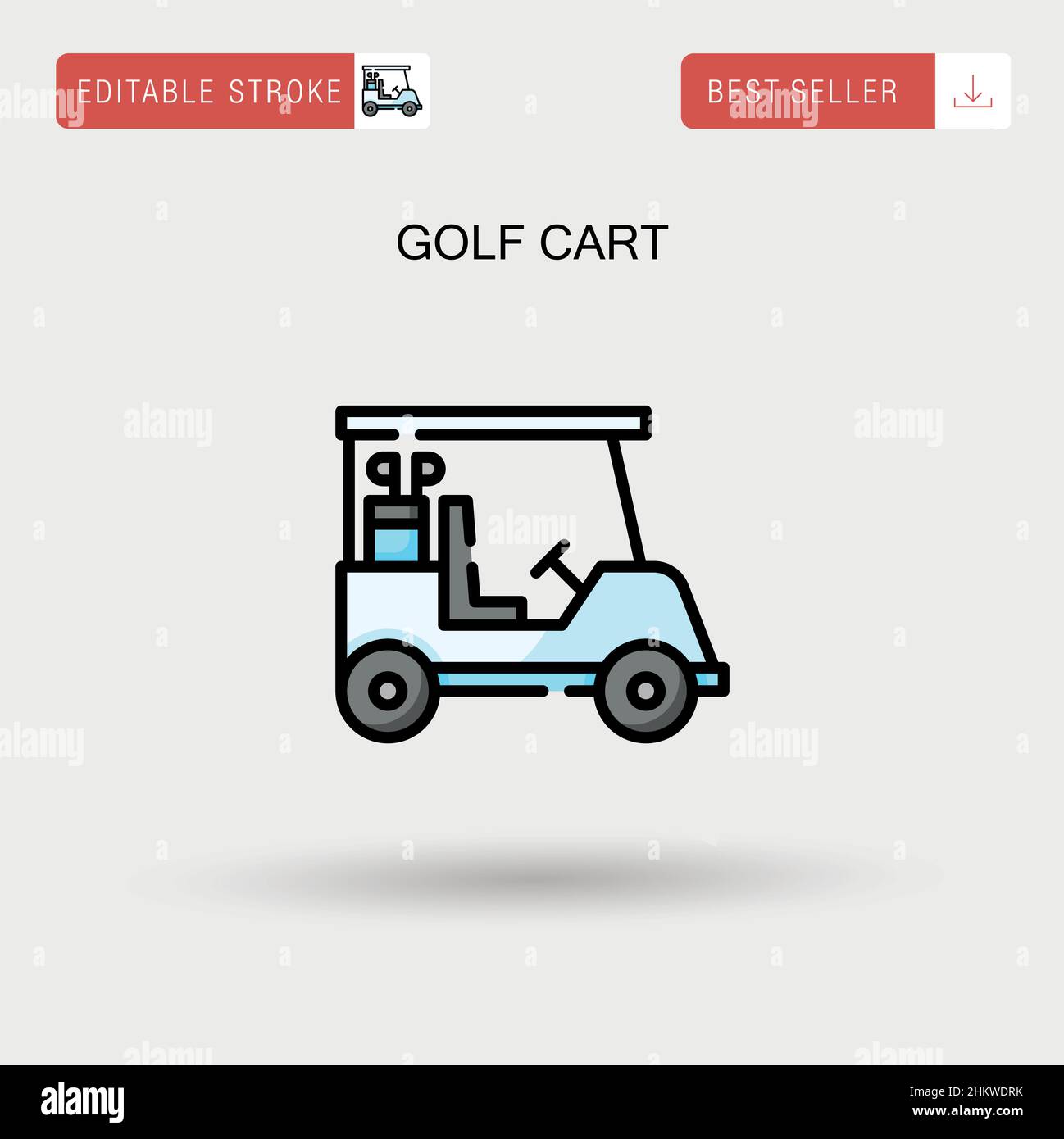 Golf cart Simple vector icon Stock Vector Image & Art - Alamy
