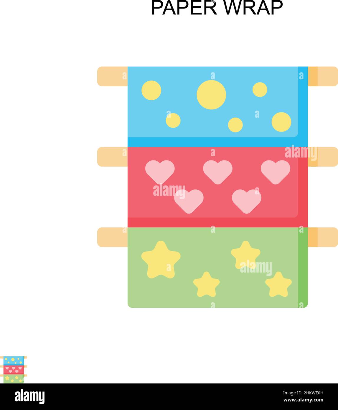 Paper wrap Simple vector icon. Illustration symbol design template for ...