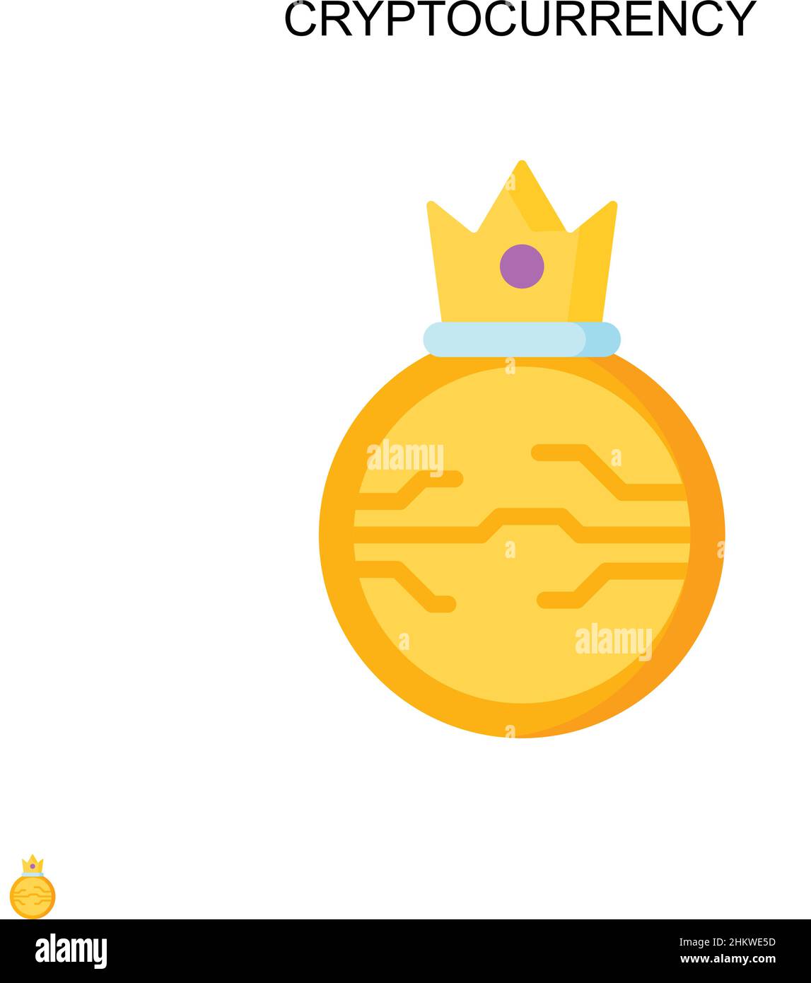 Cryptocurrency Simple vector icon. Illustration symbol design template ...