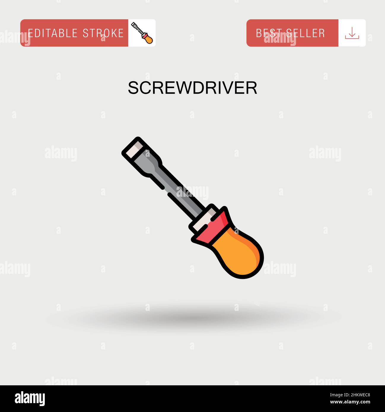 Screwdriver Simple vector icon Stock Vector Image & Art - Alamy
