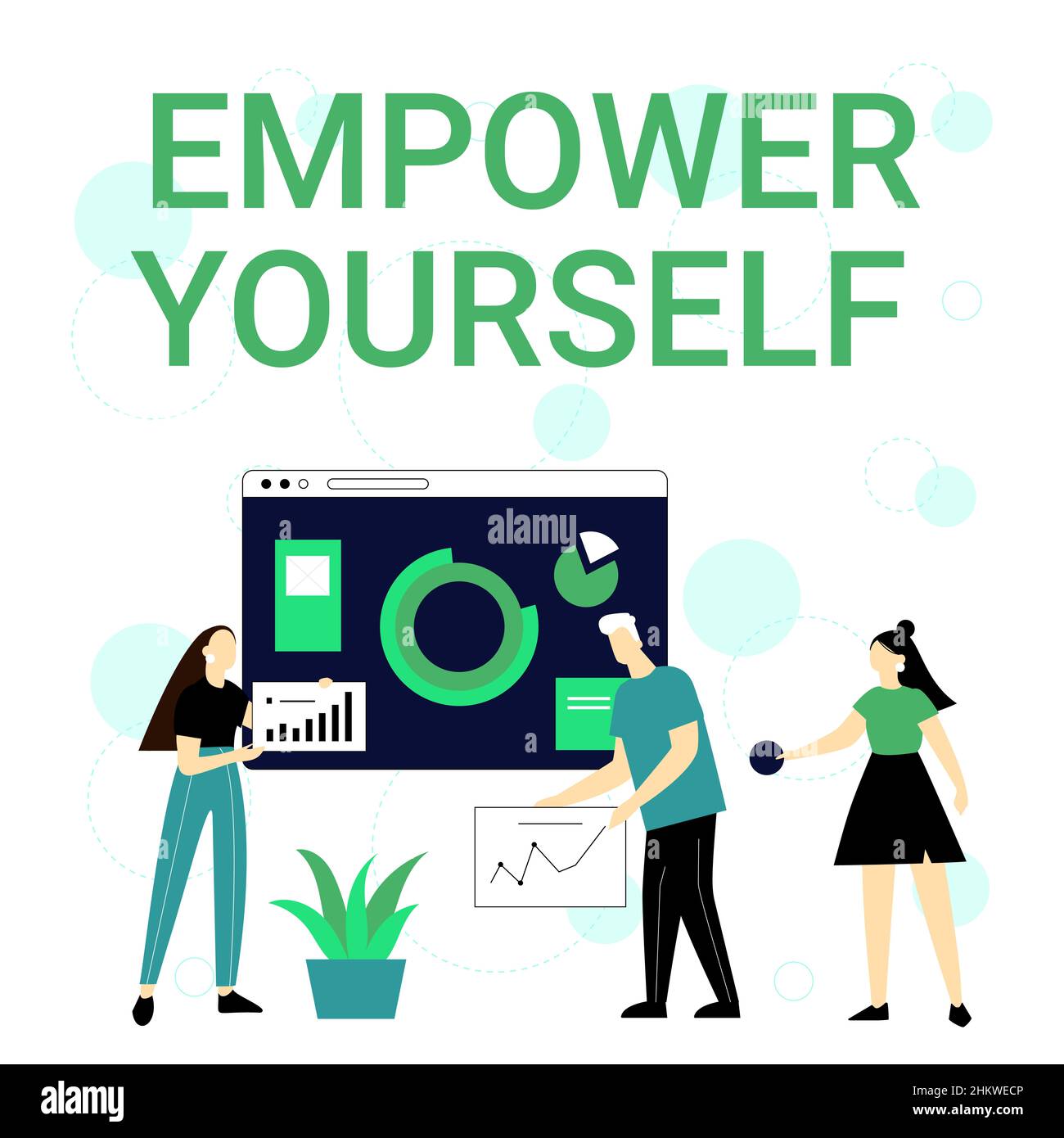 Text caption presenting Empower Yourself. Conceptual photo taking ...