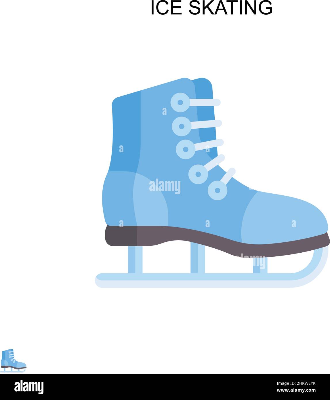 Ice skating Simple vector icon. Illustration symbol design template for ...