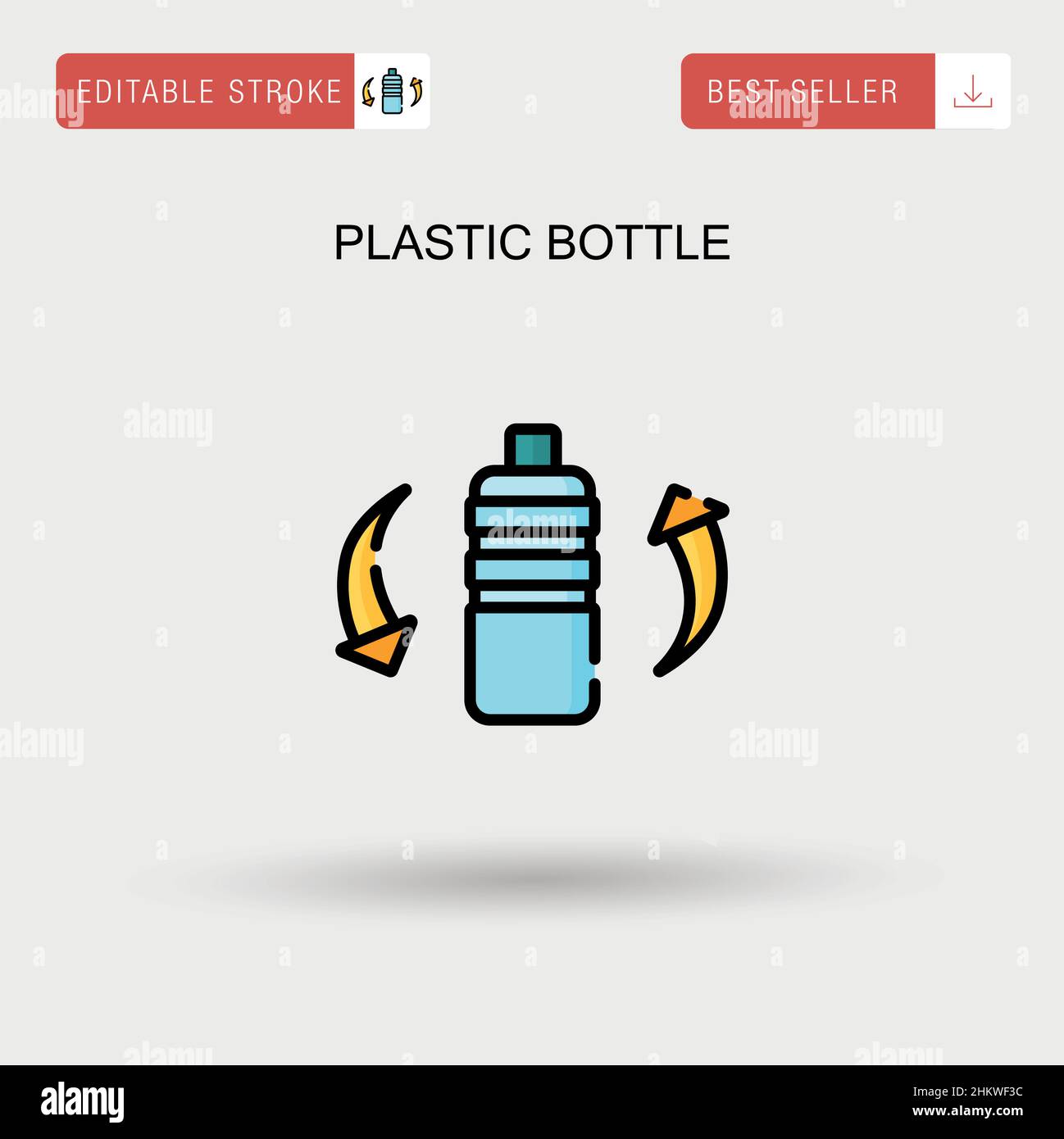 Plastic bottle waste icon hi-res stock photography and images - Alamy