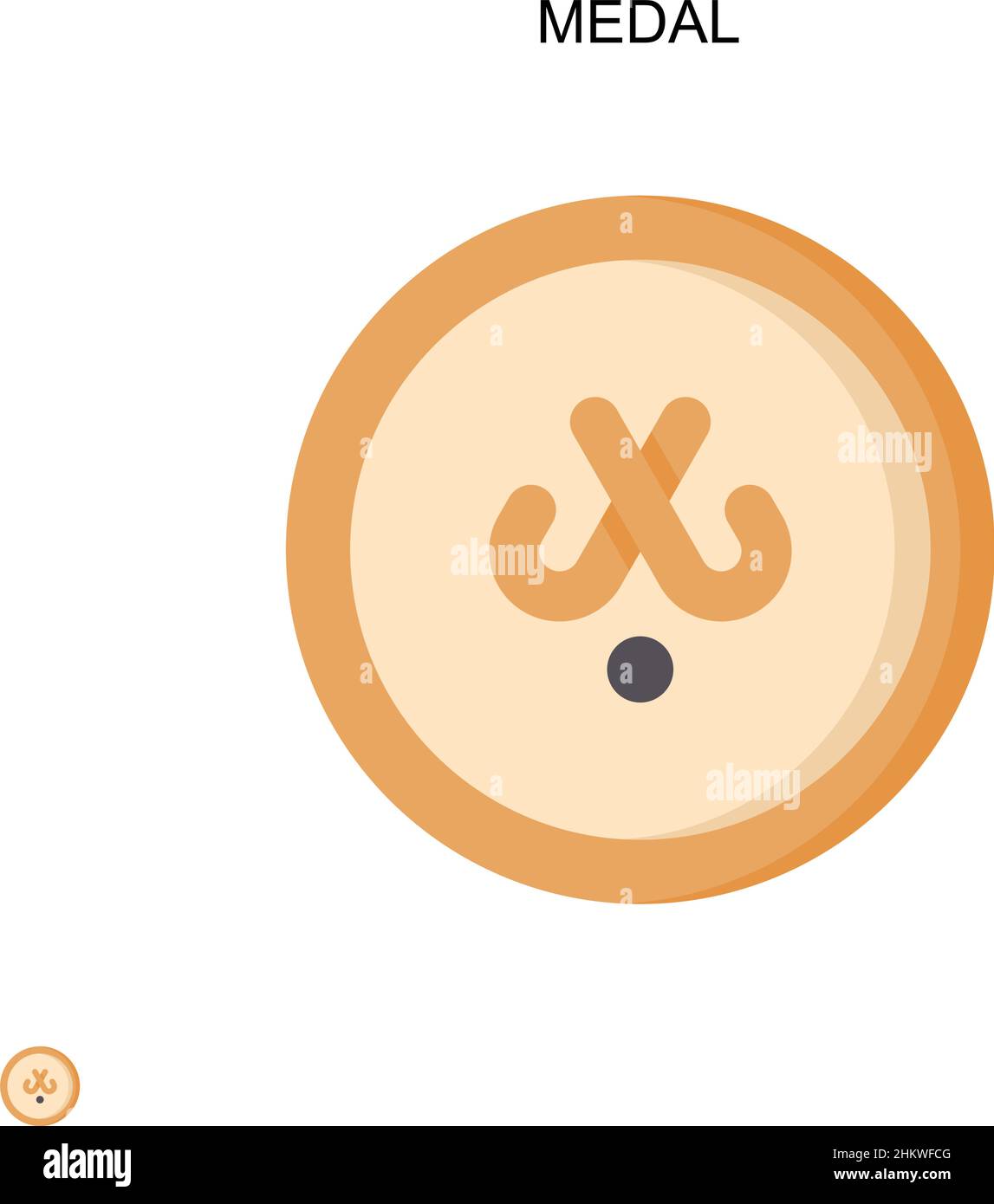 Medal Simple vector icon. Illustration symbol design template for web ...