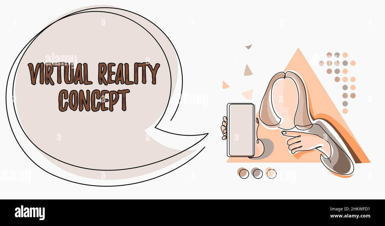 Conceptual display Virtual Reality Concept. Word for Virtual Reality ...