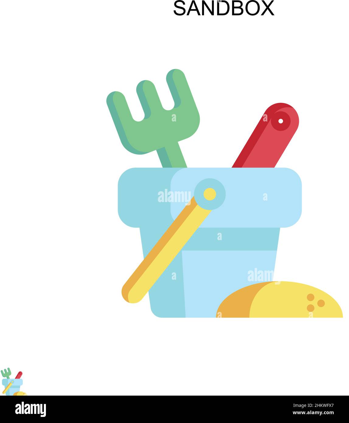 Sandbox Simple vector icon. Illustration symbol design template for web ...
