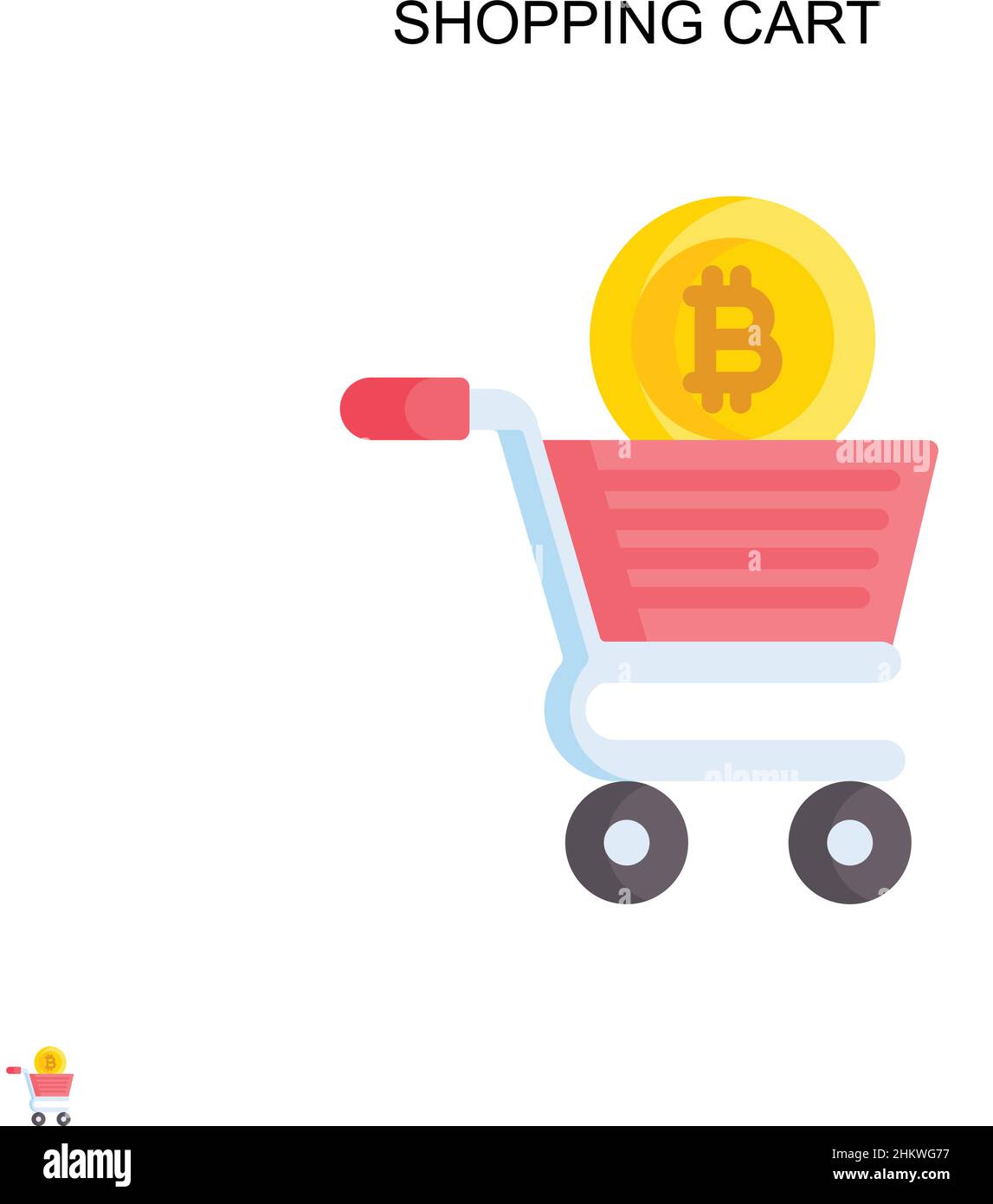 Shopping cart Simple vector icon. Illustration symbol design template ...