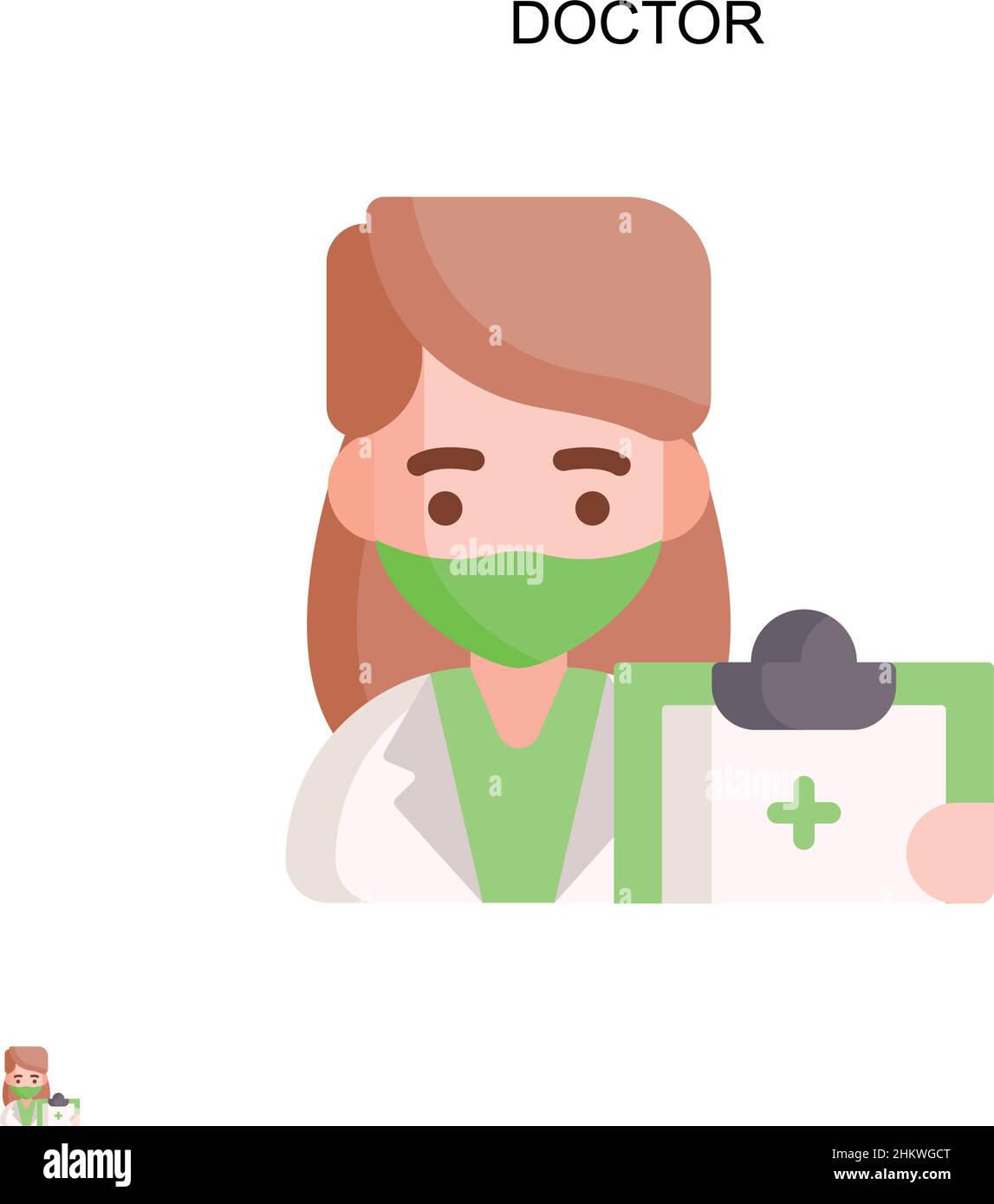 Doctor Simple vector icon. Illustration symbol design template for web ...