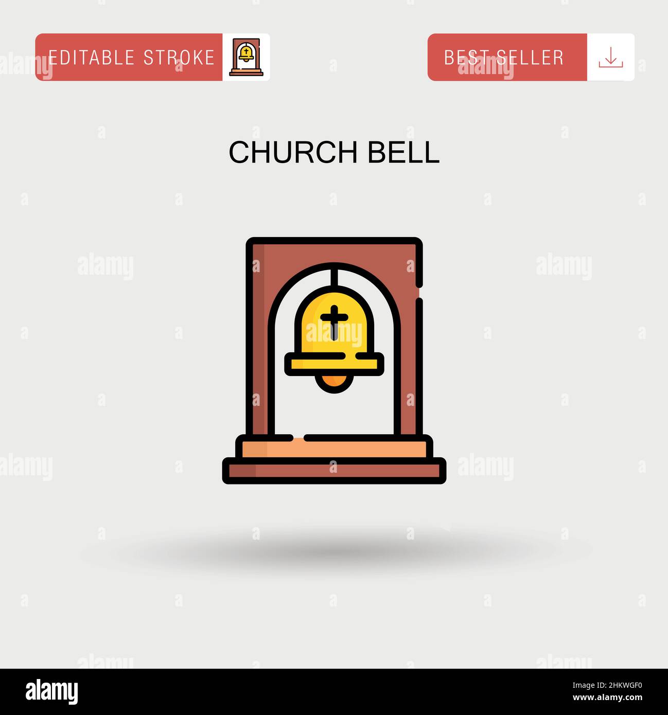 Ancient church bell tower Stock Vector Images - Alamy