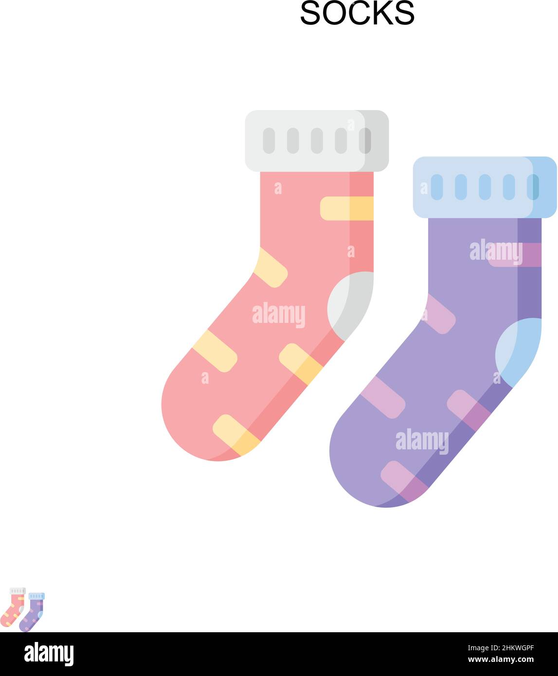 Socks Simple vector icon. Illustration symbol design template for web ...