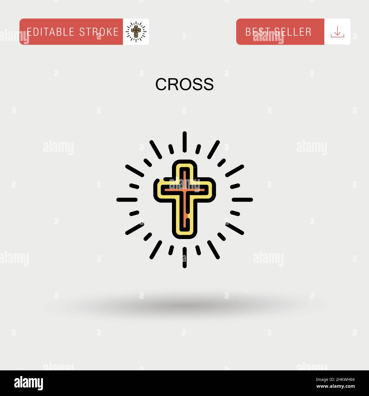 Cross Simple vector icon Stock Vector Image & Art - Alamy