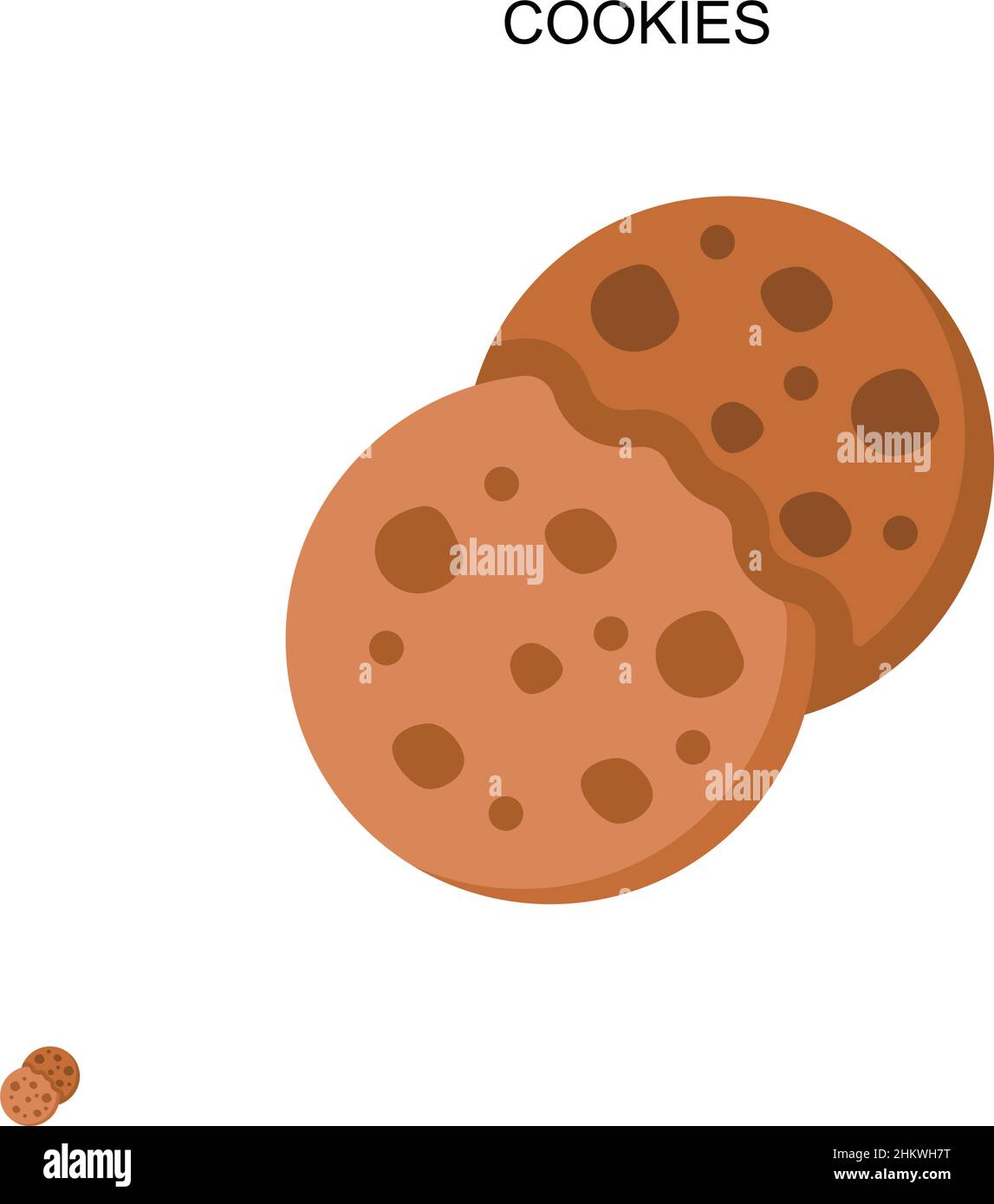 Cookies Simple vector icon. Illustration symbol design template for web ...