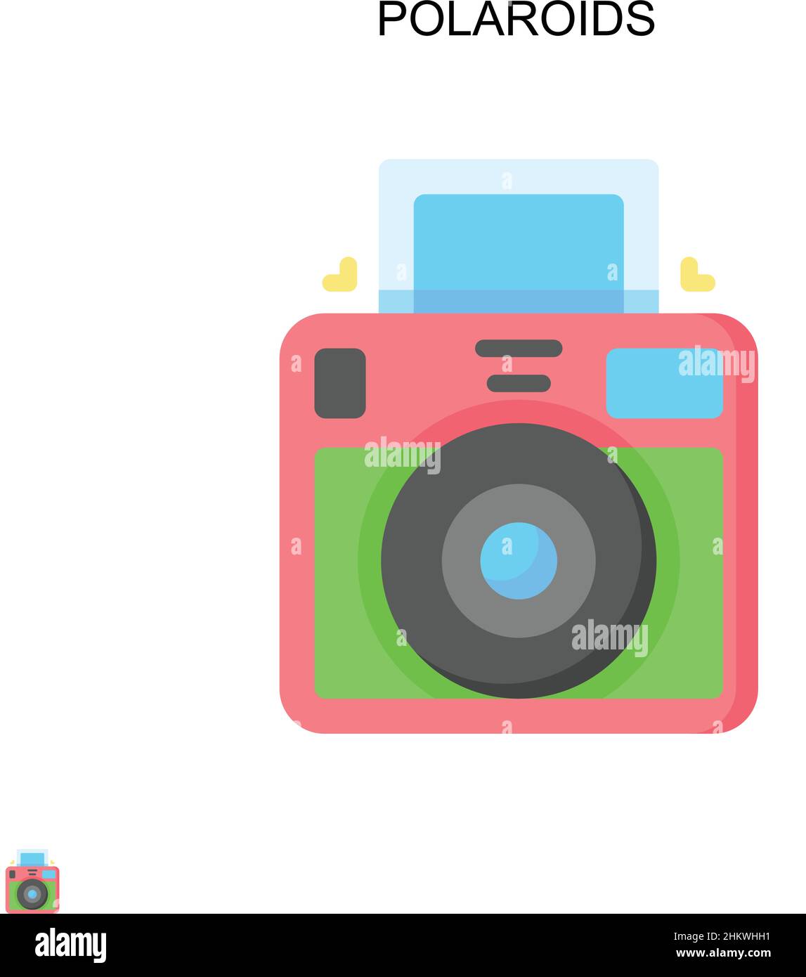Polaroids Simple vector icon. Illustration symbol design template for ...