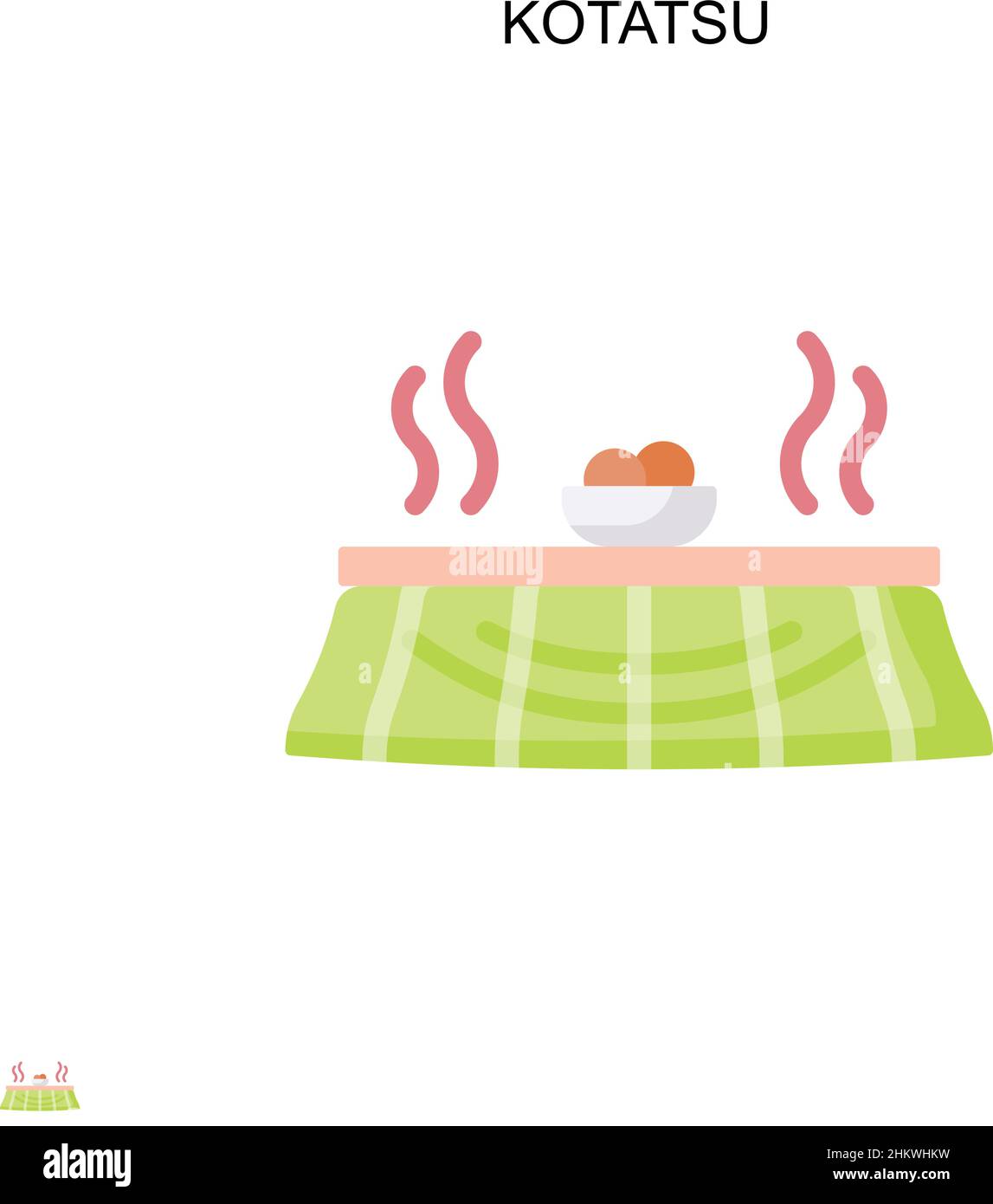 Kotatsu Simple vector icon. Illustration symbol design template for web ...