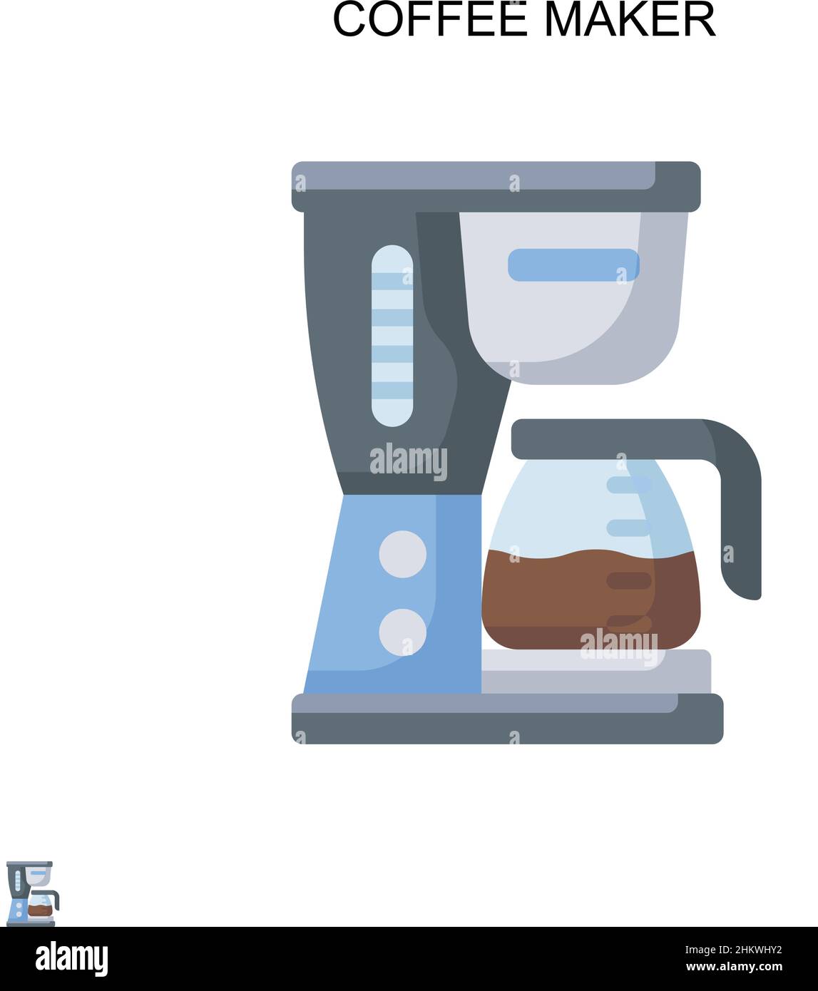 Coffee maker Simple vector icon. Illustration symbol design template ...