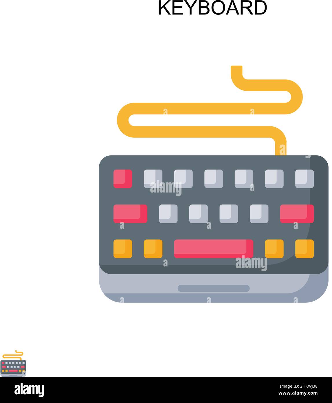 Keyboard Simple vector icon. Illustration symbol design template for ...