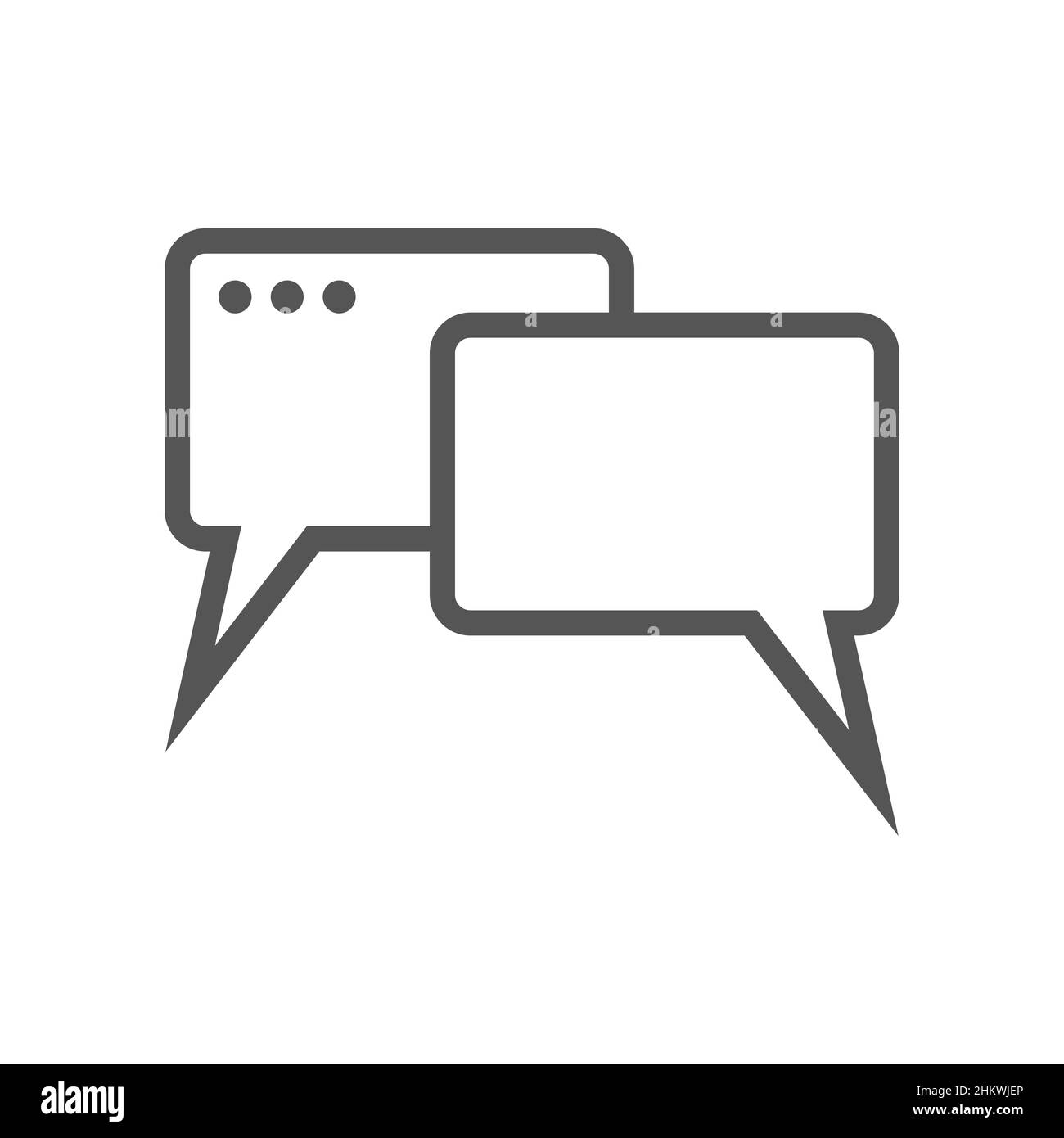 Chat message, dialogue icon. Comment, conversation symbol. Flat ...