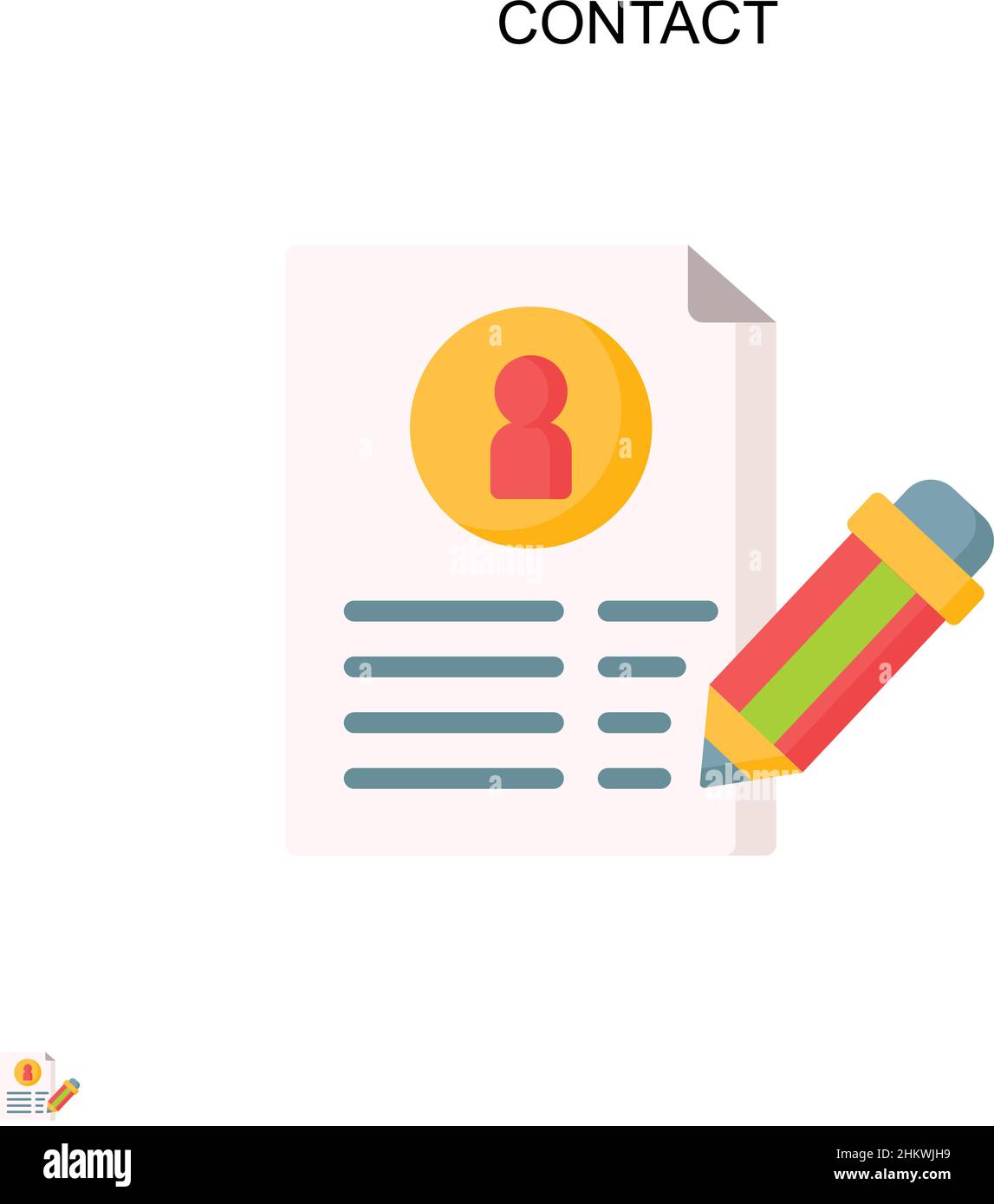 Contact Simple vector icon. Illustration symbol design template for web ...