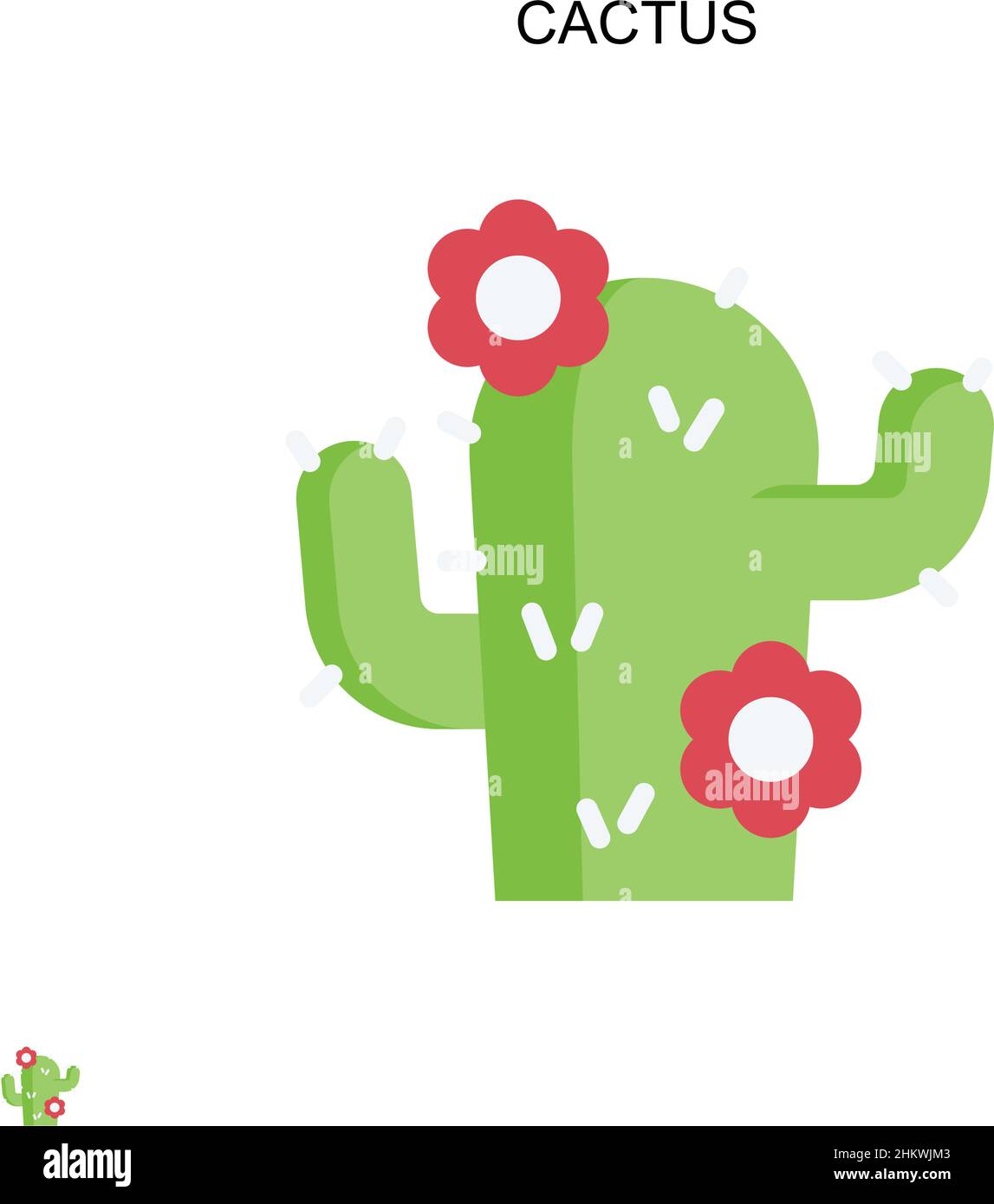 Cactus Simple vector icon. Illustration symbol design template for web ...