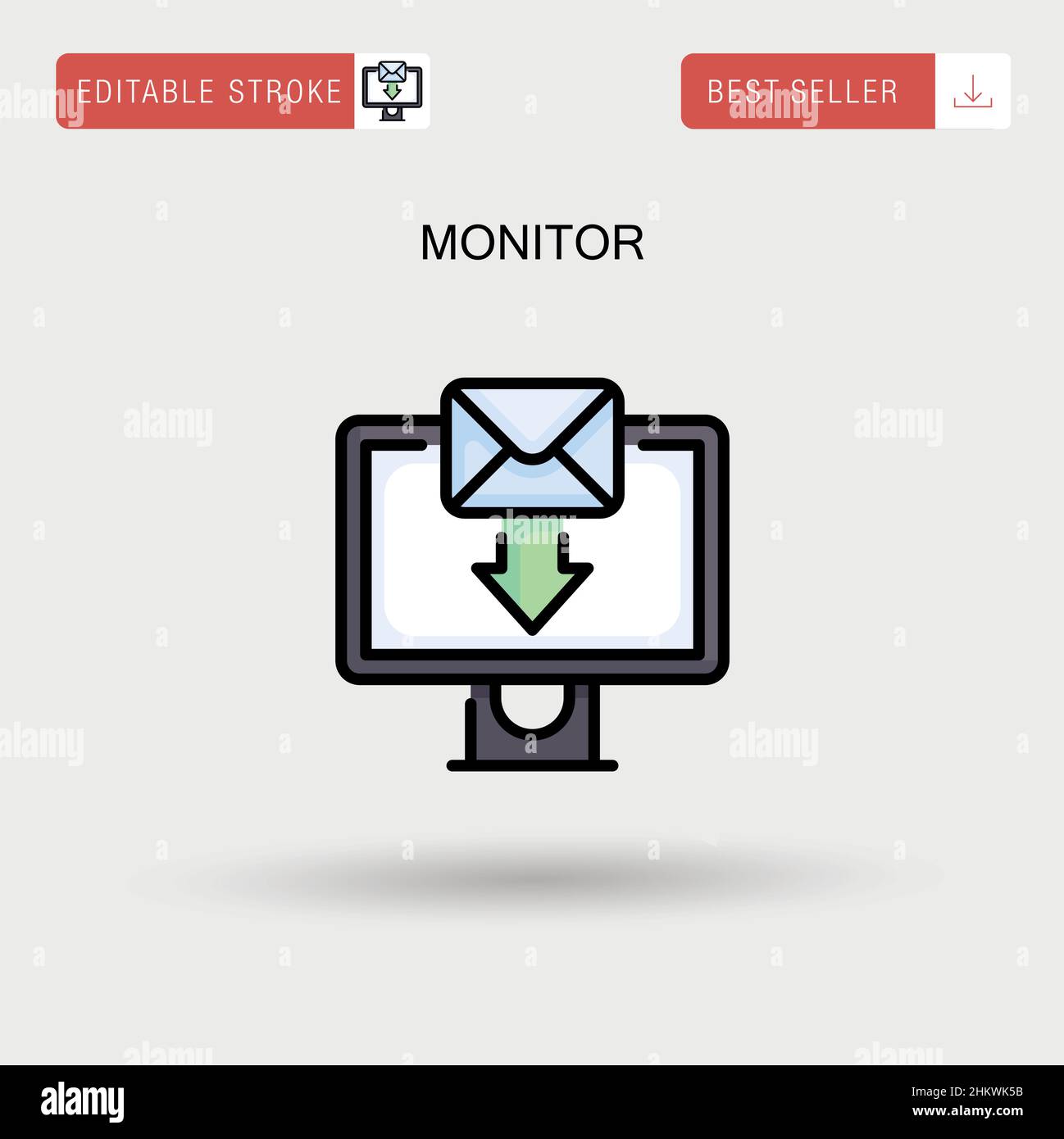 Monitor Simple vector icon Stock Vector Image & Art - Alamy