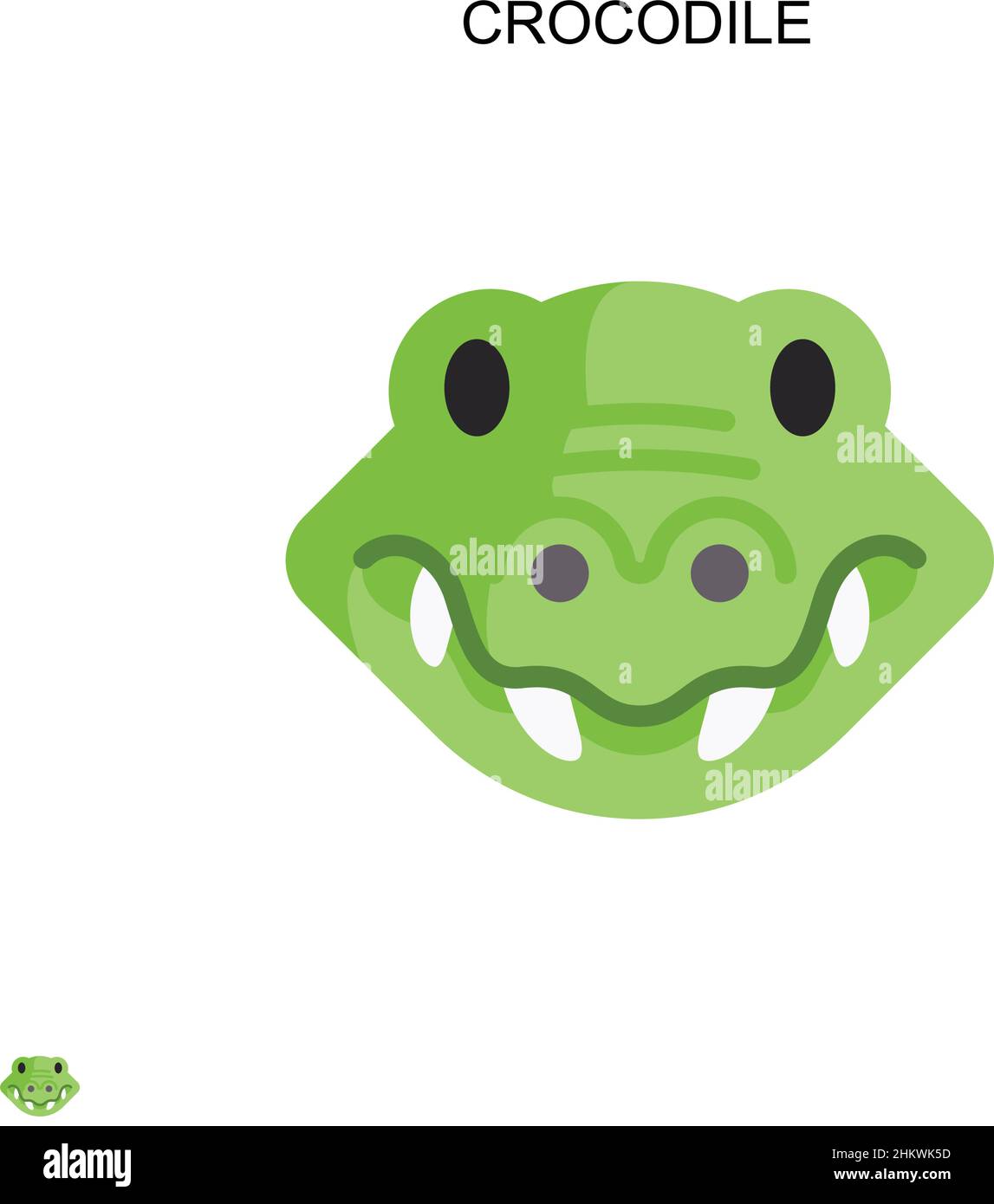 Crocodile Simple vector icon. Illustration symbol design template for ...