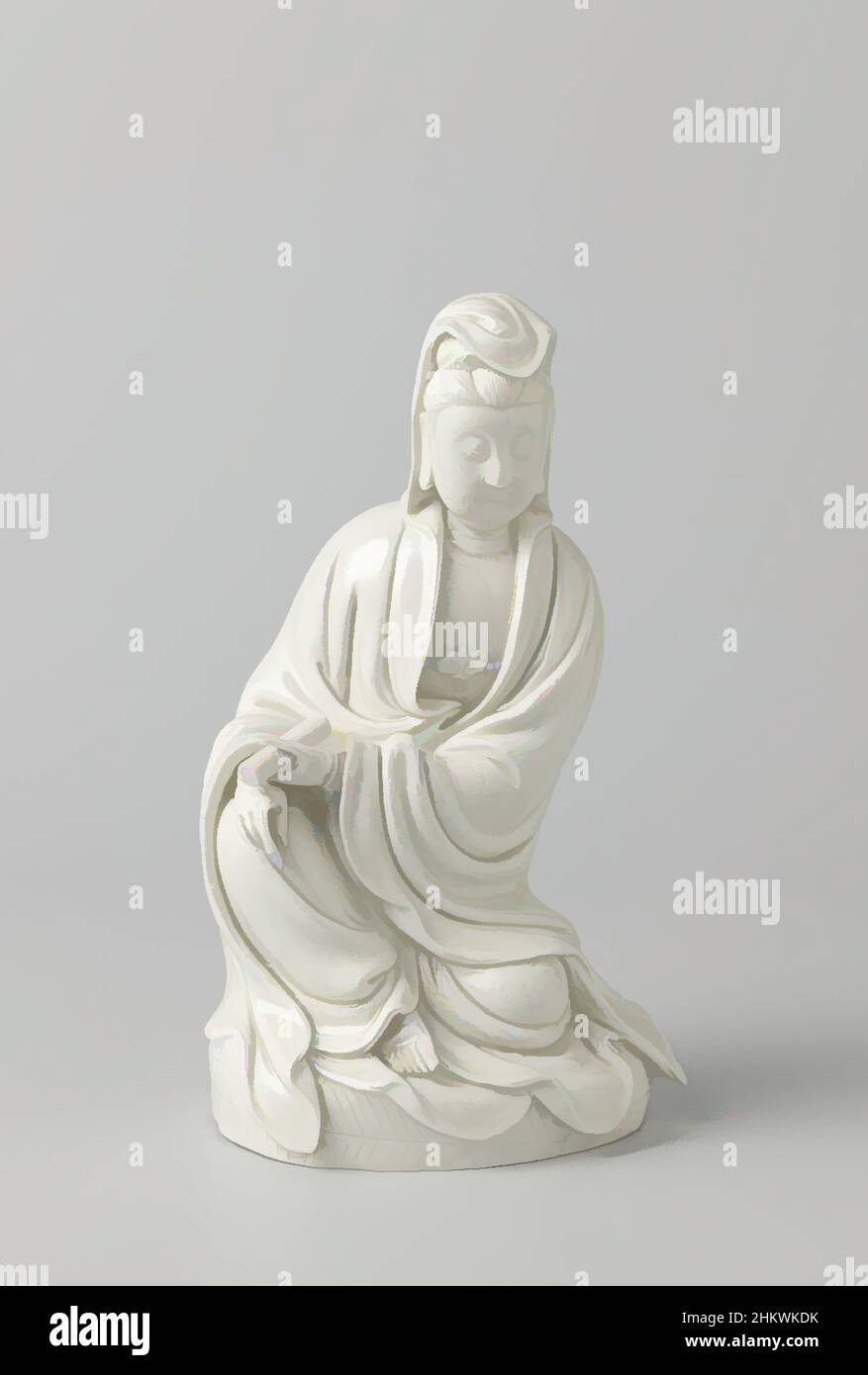 Art inspired by Figure of a seated Guanyin holding a scroll, Statue of ...