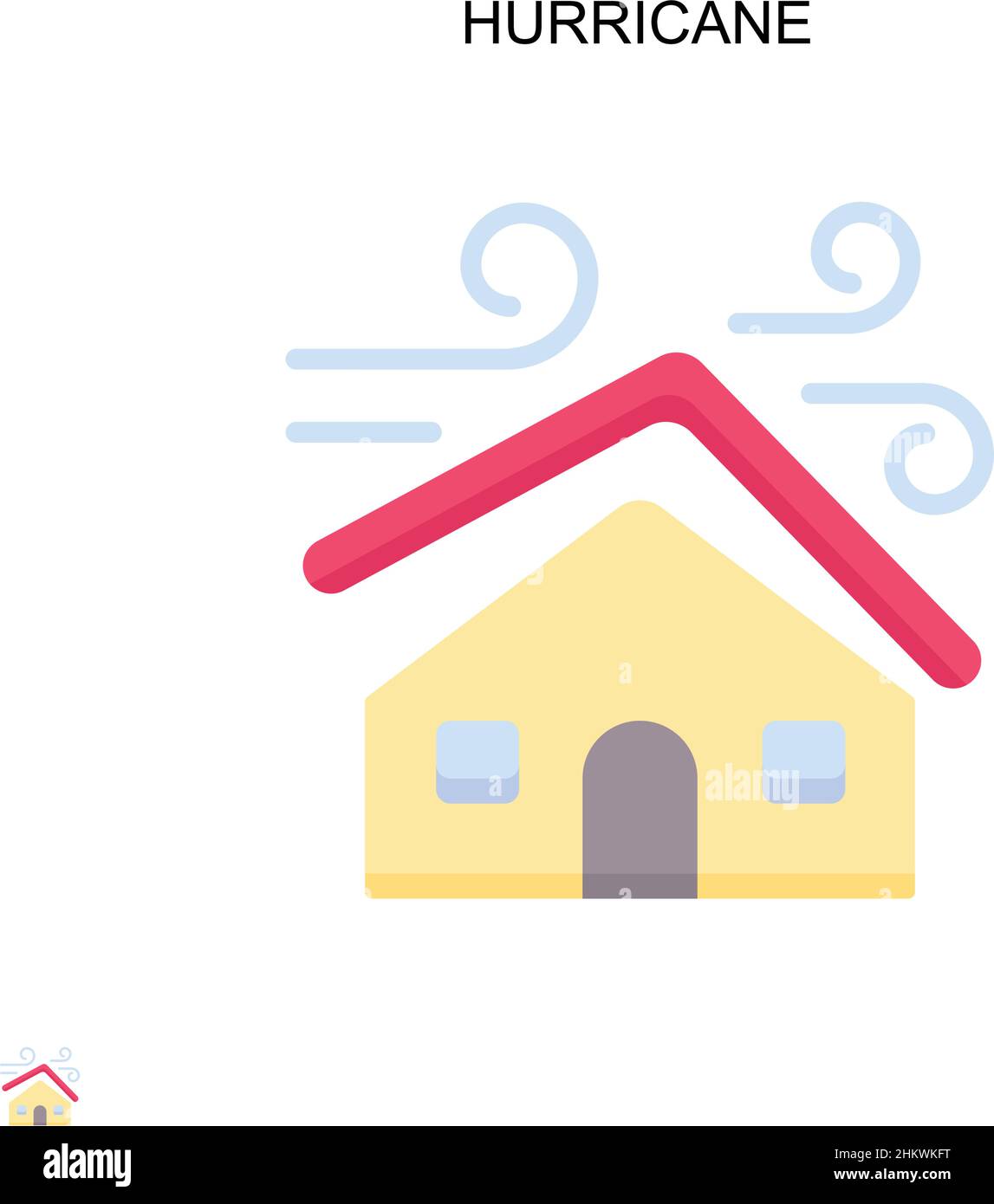 Hurricane Simple vector icon. Illustration symbol design template for ...