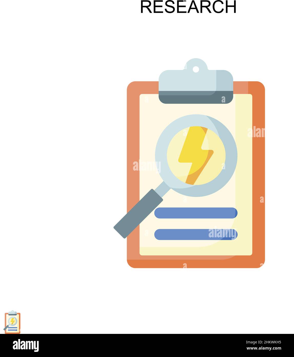 Research Simple vector icon. Illustration symbol design template for ...