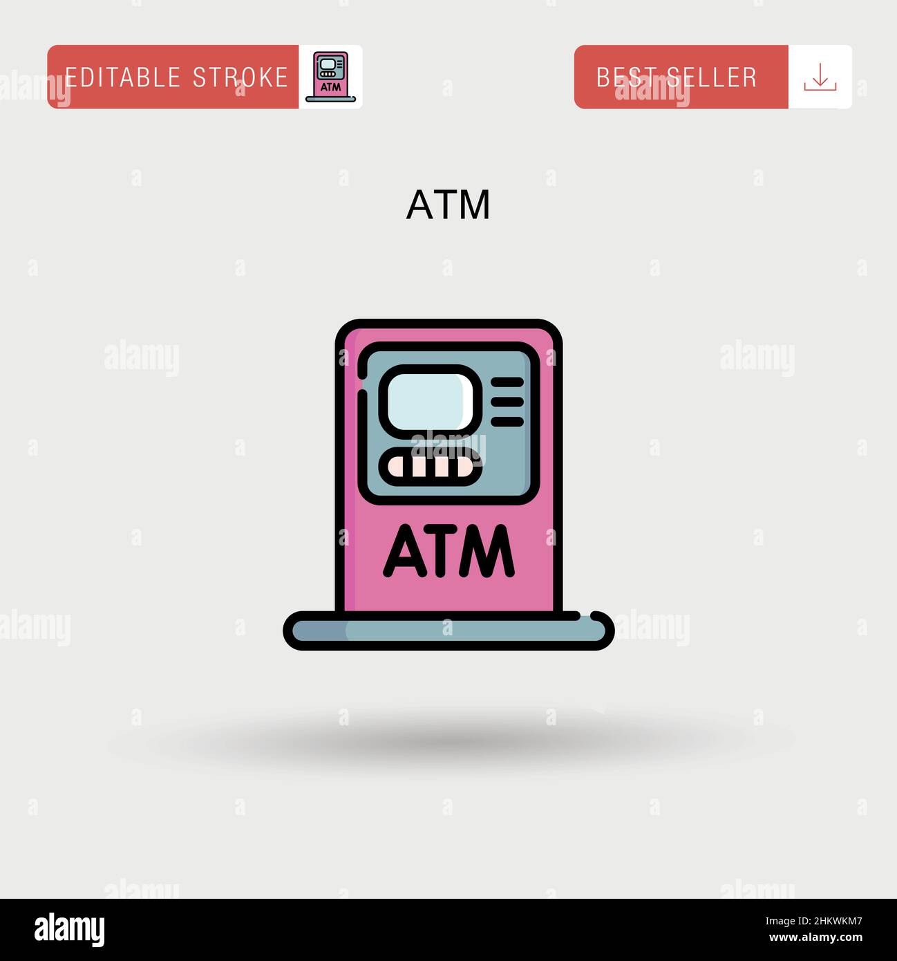 Atm Simple vector icon Stock Vector Image & Art - Alamy