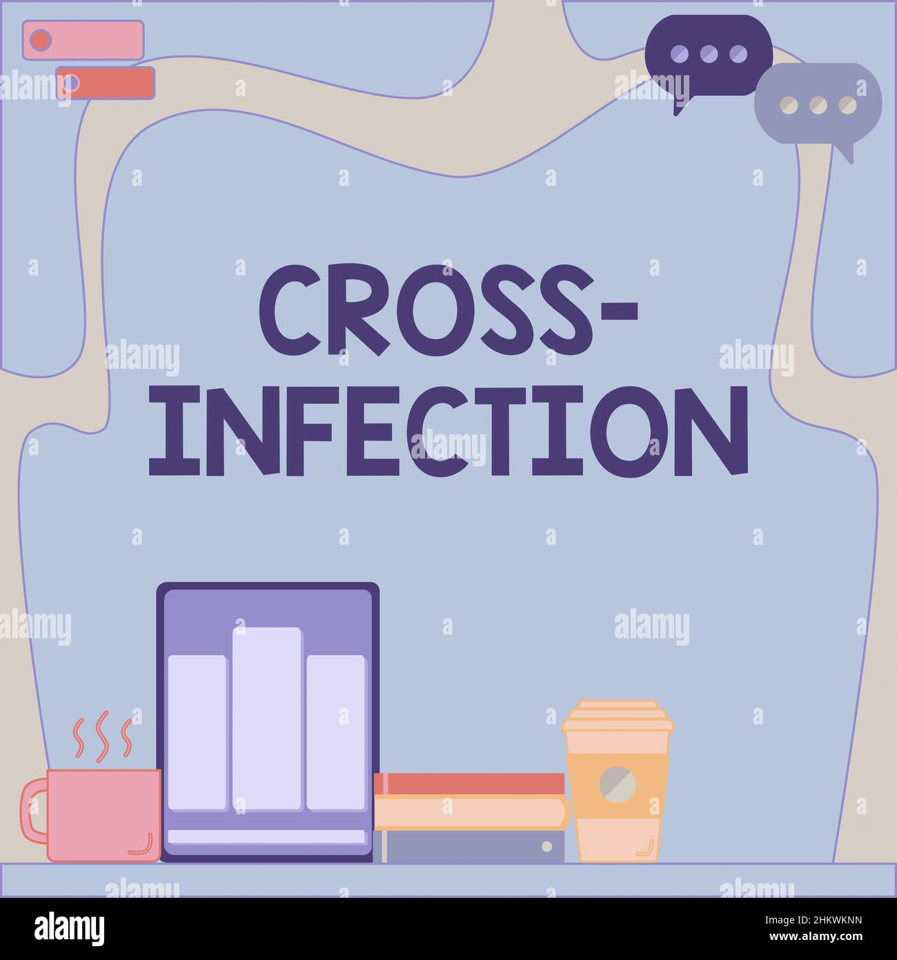 Text caption presenting Cross Infection. Internet Concept ...