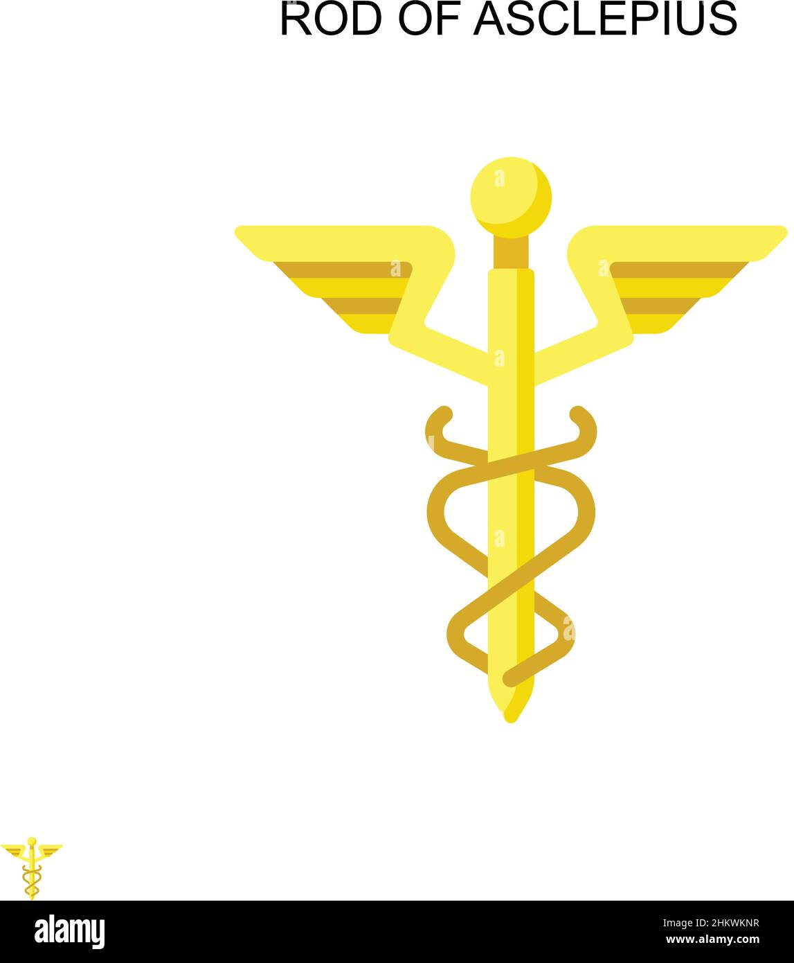 Asclepius rod medical care icon hi-res stock photography and images - Alamy