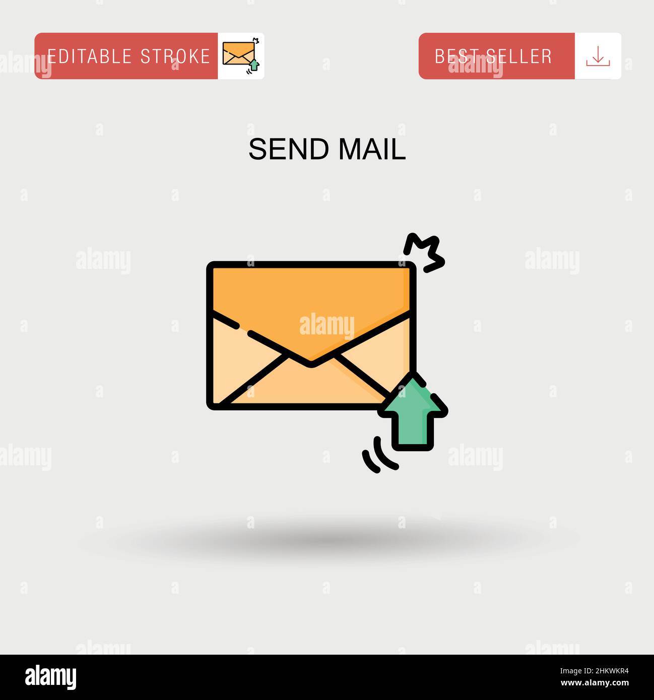 Send mail Simple vector icon Stock Vector Image & Art - Alamy