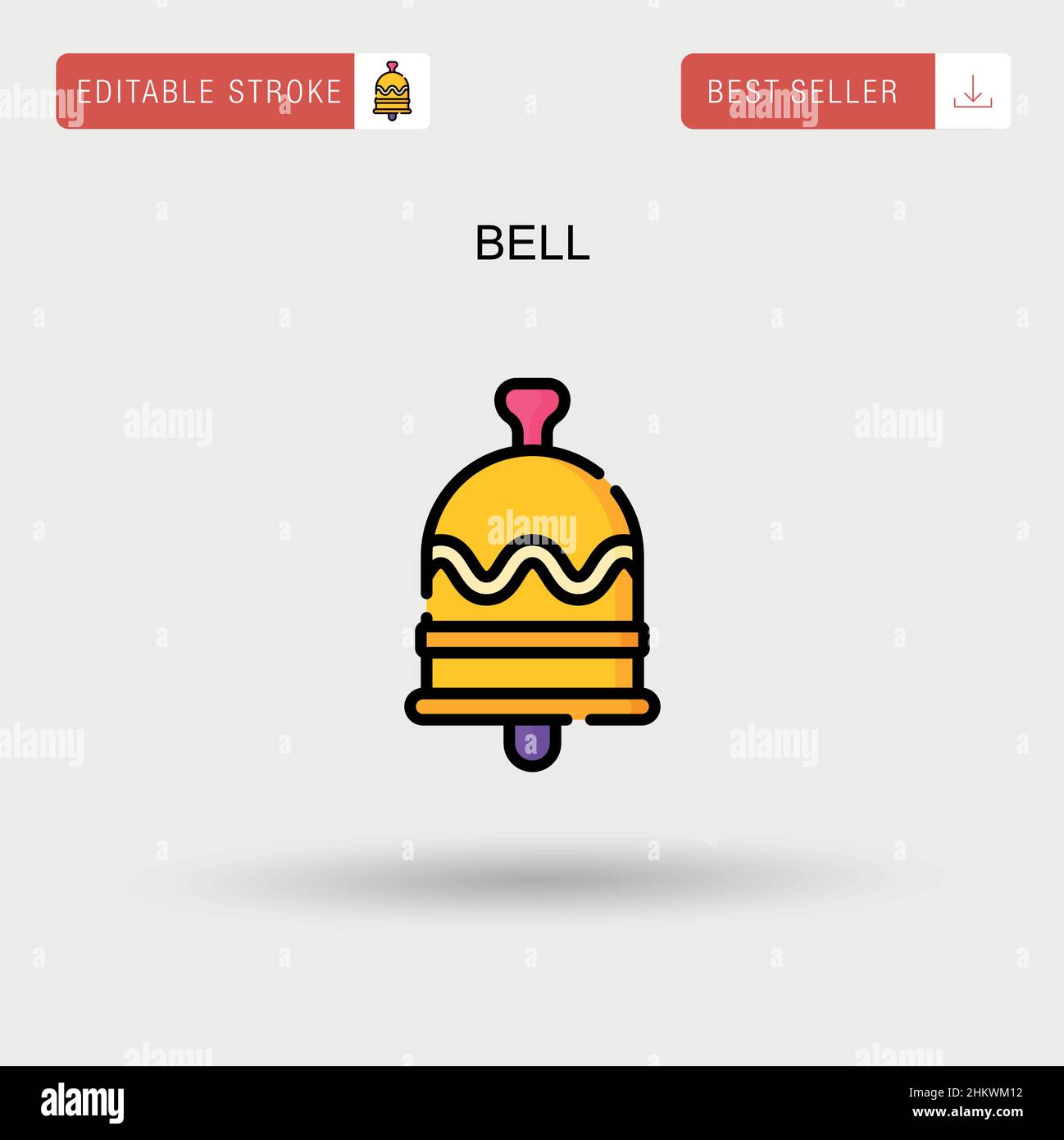 Bell Simple vector icon Stock Vector Image & Art - Alamy