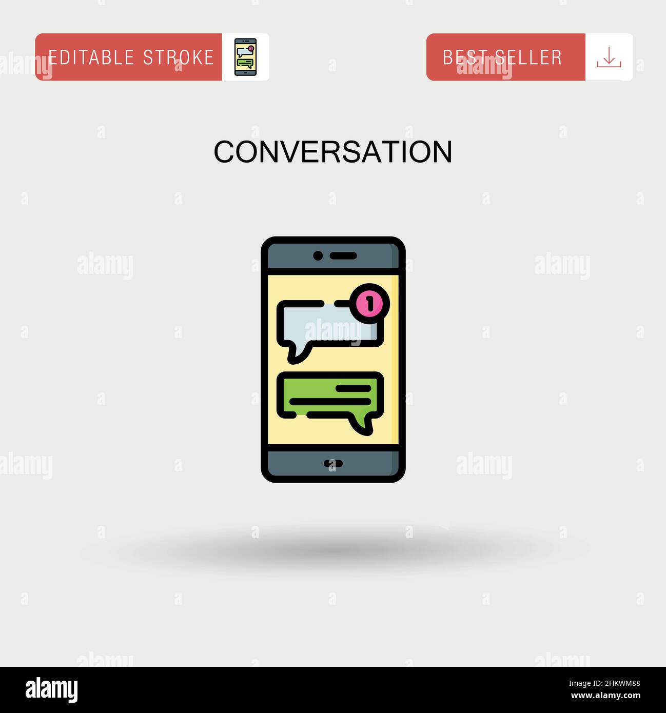 Conversation Simple vector icon Stock Vector Image & Art - Alamy